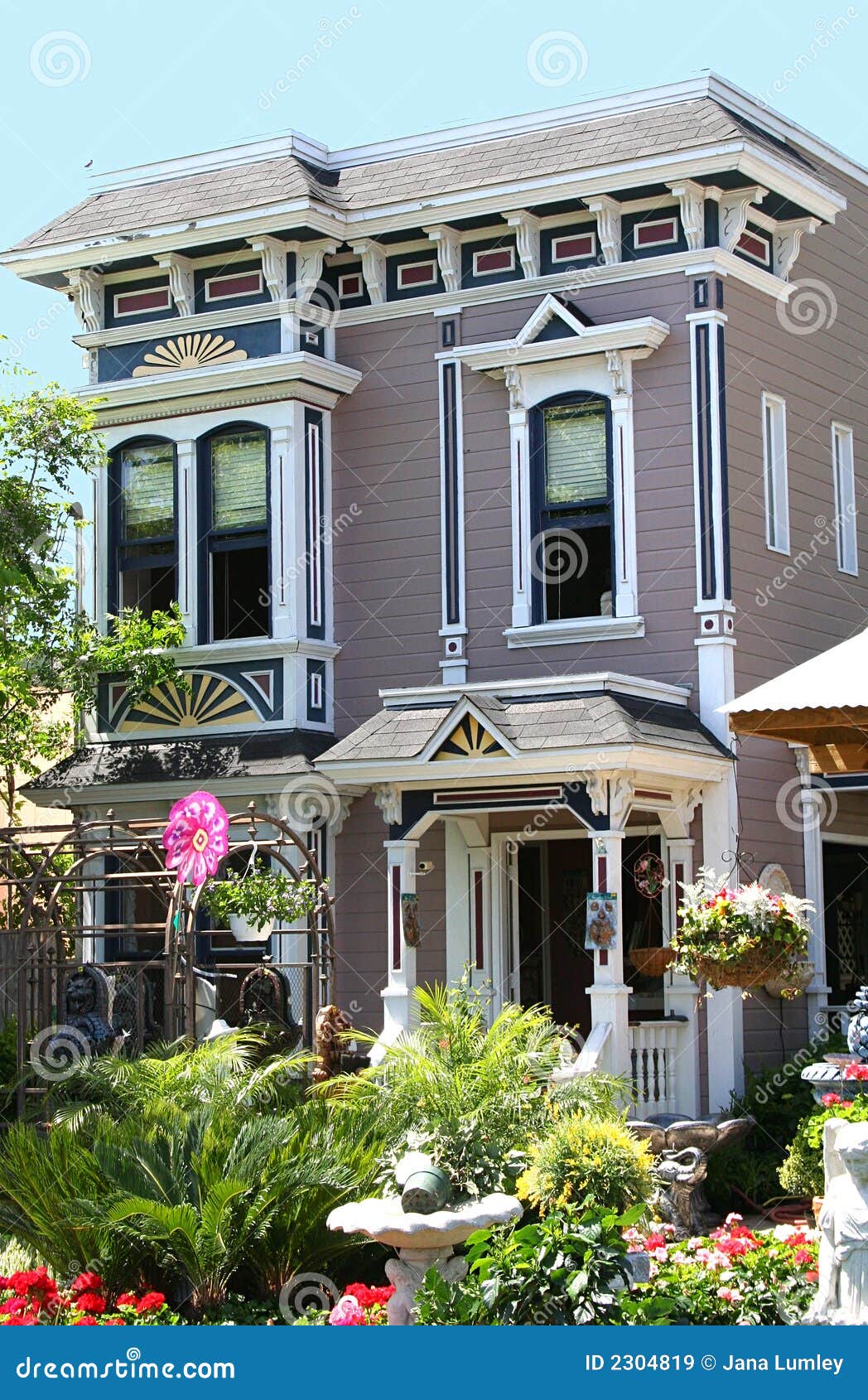 Old Victorian Style Houses, Historic Monterey, California. Colonial ...