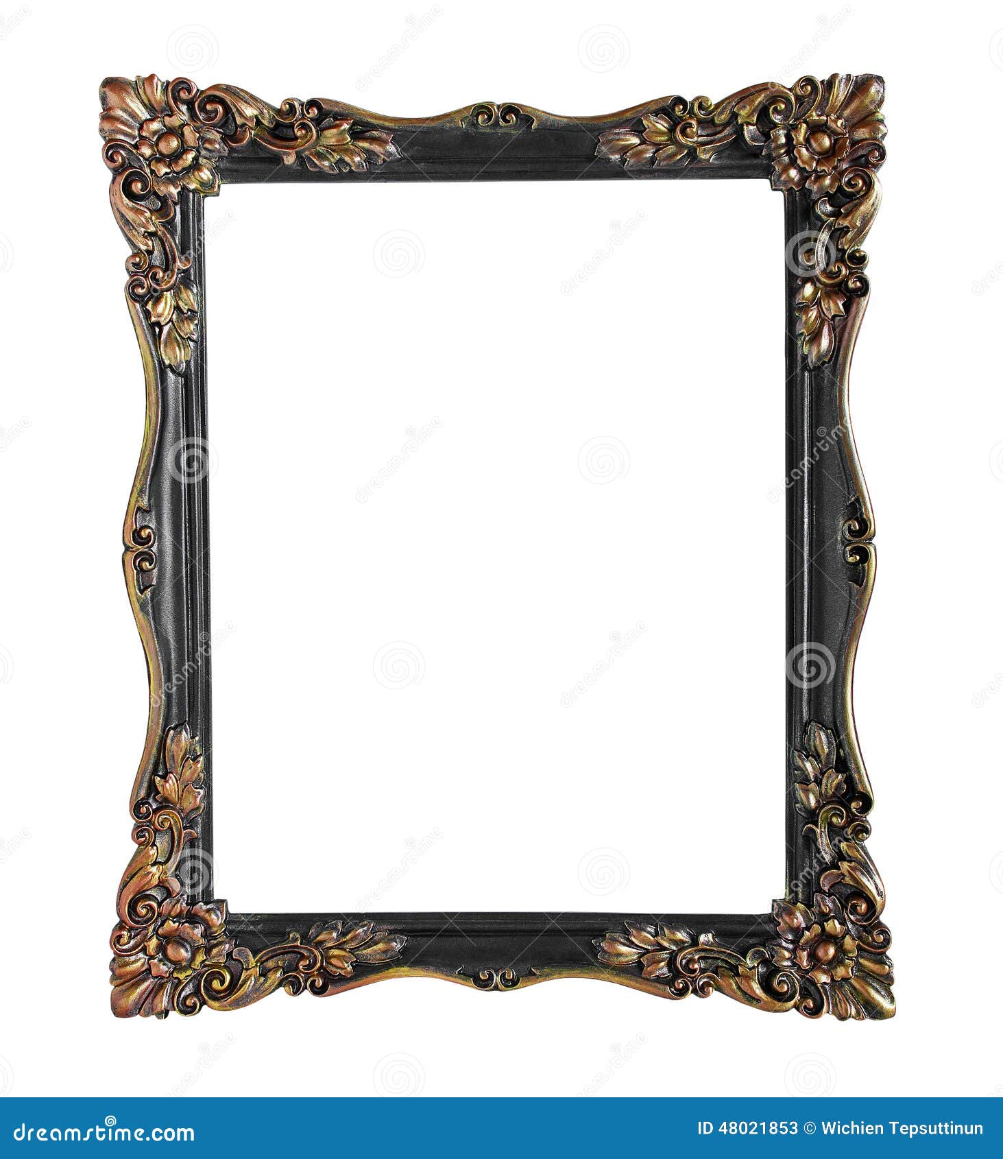 Victorian Style Photo Frame Isolated on White Background Stock Image ...