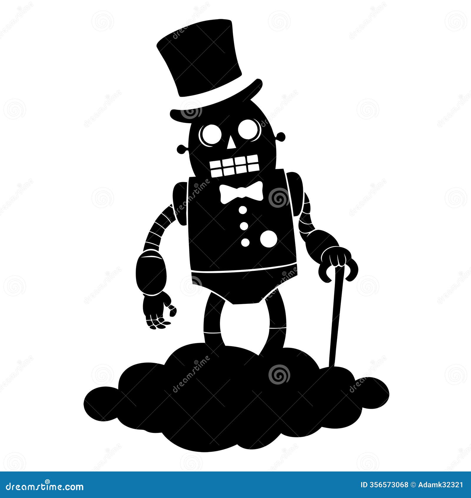 Dapper Robot: Award-Winning Vector Art With Diamond Style Stock Photo ...