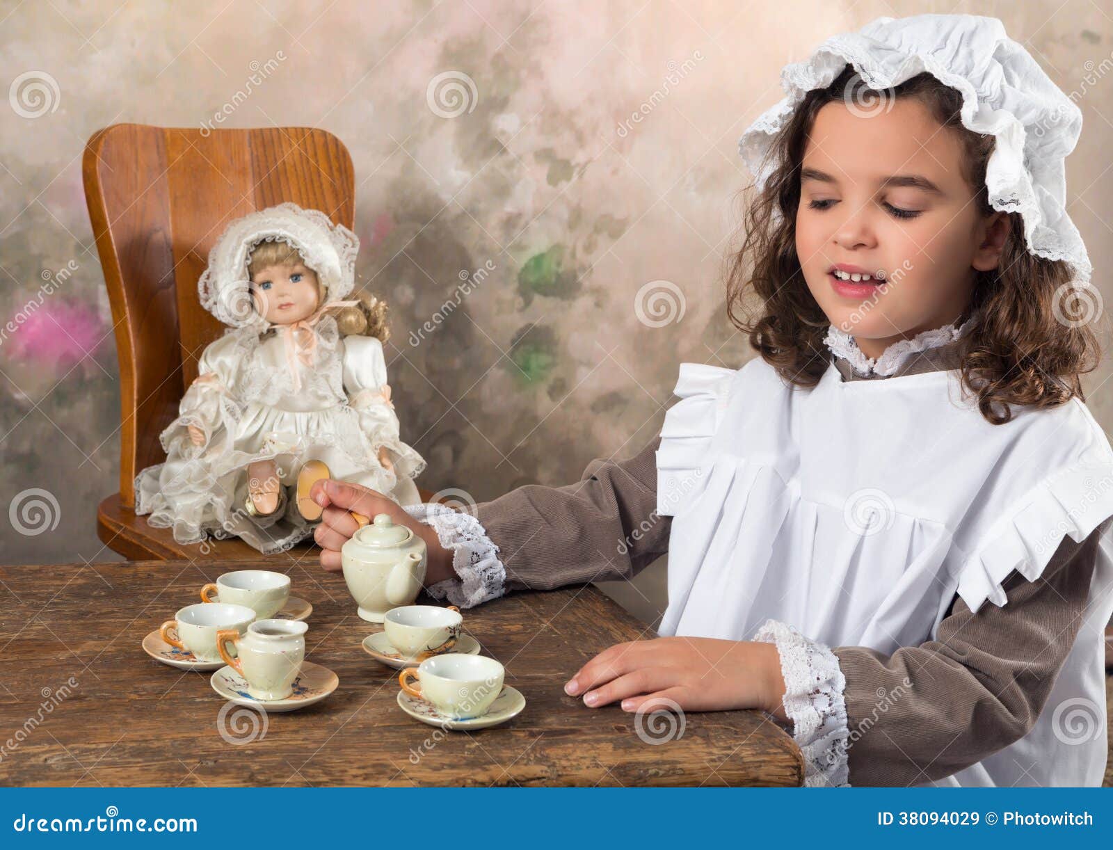 Victorian tea party stock image. Image of nostalgia, girl - 38094029