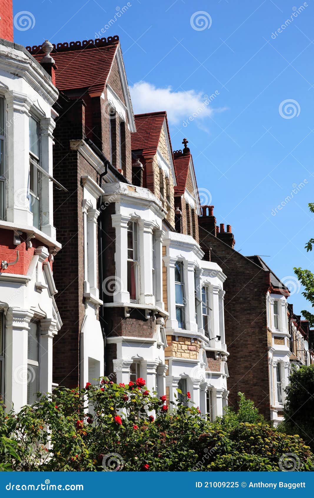 Victorian terraced houses stock image. Image of exterior - 21009225