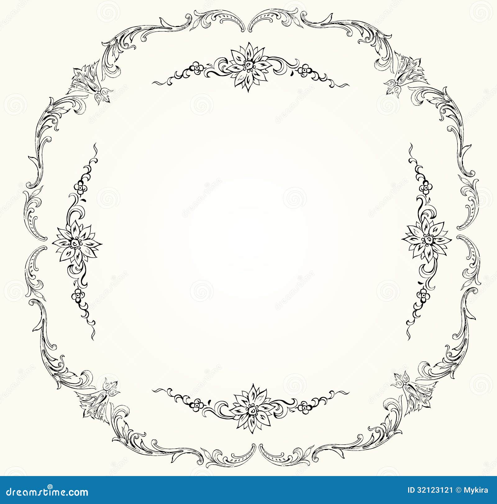 Victorian vector frame stock vector. Illustration of corner - 32123121
