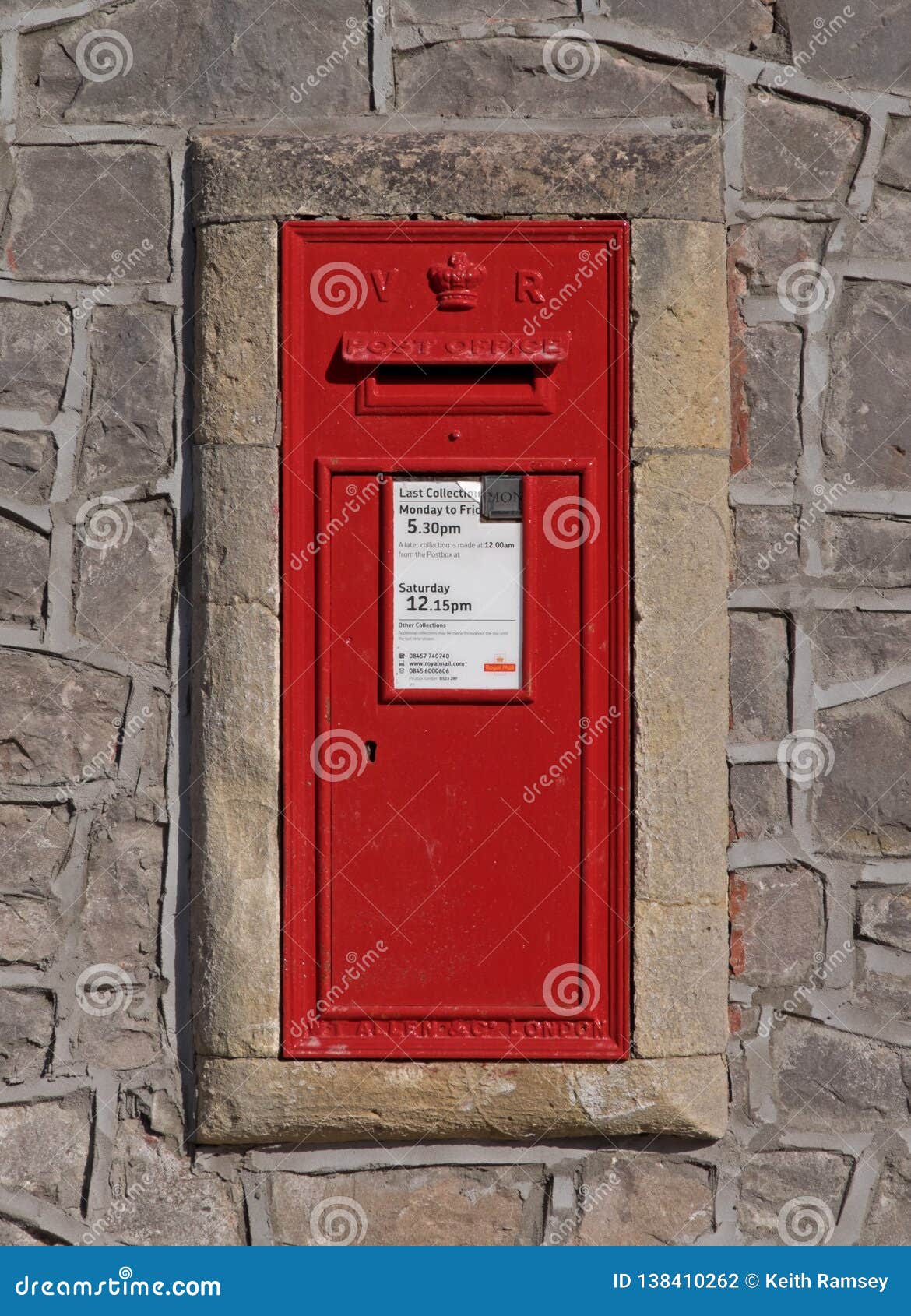 Victorian Post Box stock photo. Image of stonework, ironwork - 138410262