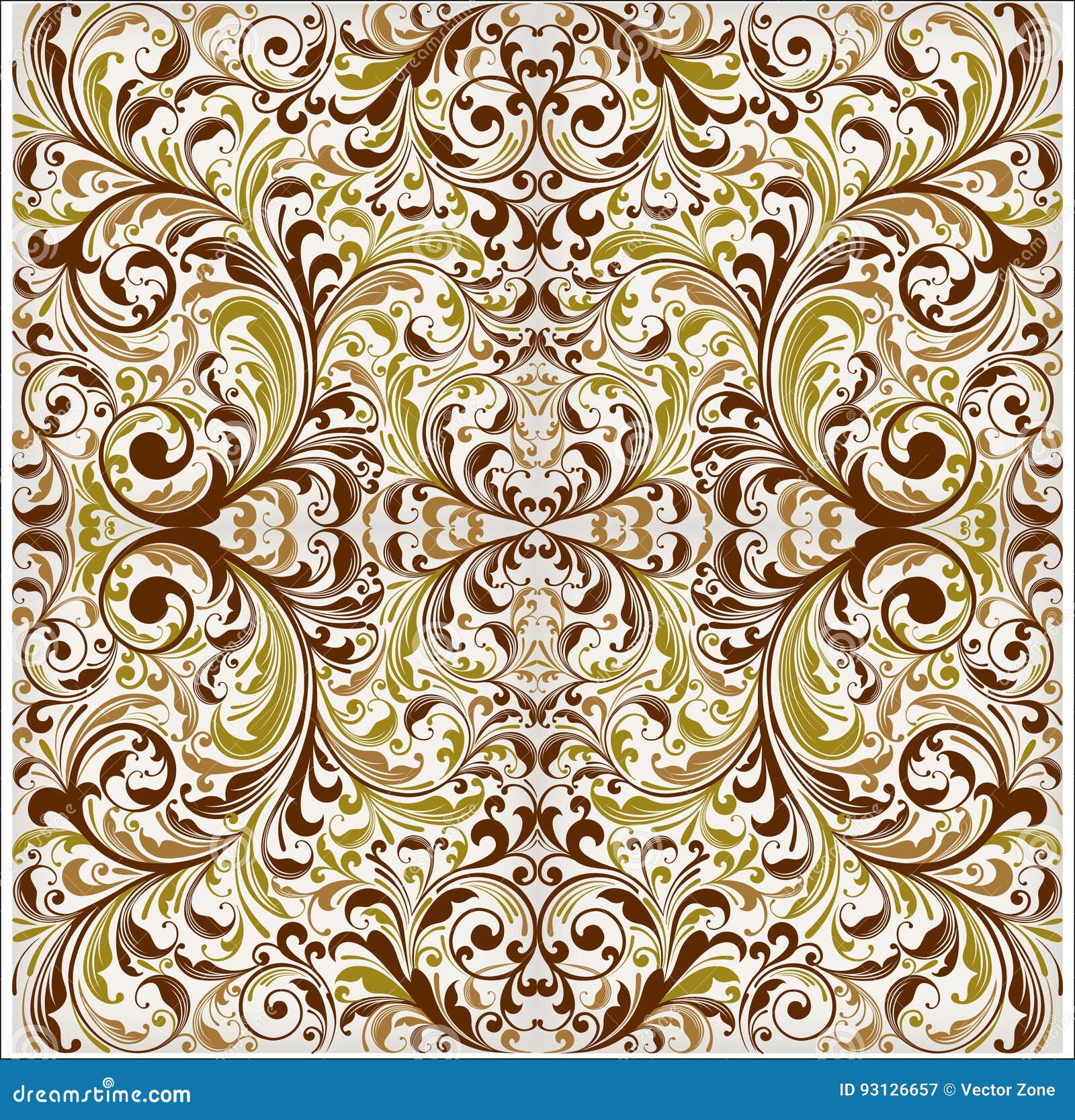 Victorian Wallpaper Vector Pattern Stock Vector - Illustration of ...