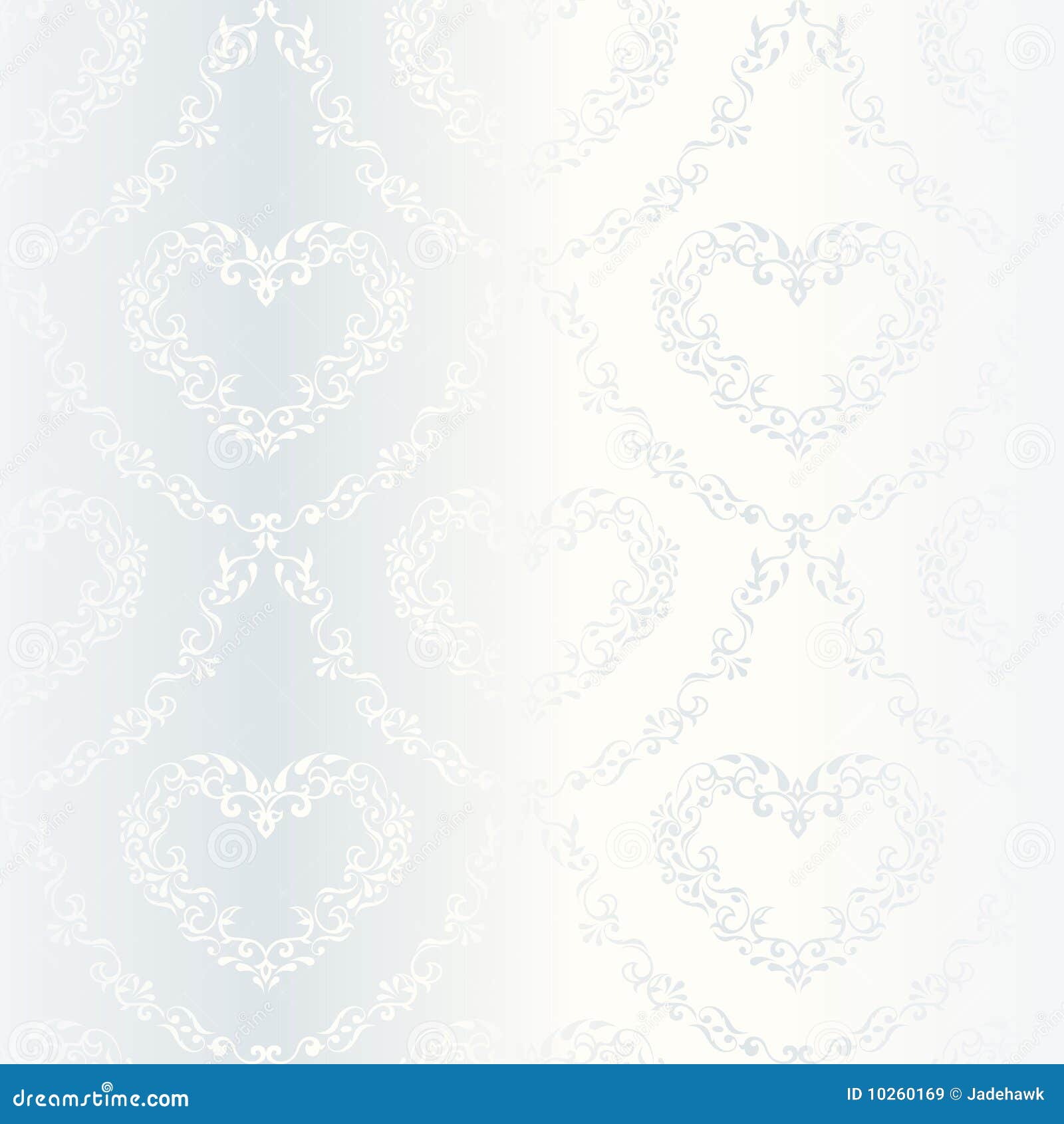 Victorian White Satin Wedding Pattern with Hearts Stock Vector ...