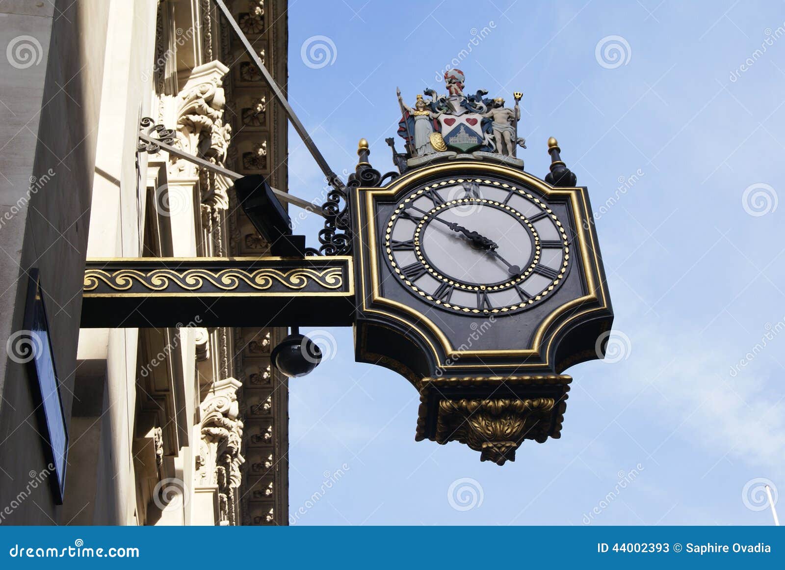 Victorian Wrought Iron Clock Stock Image - Image of antique, metal ...