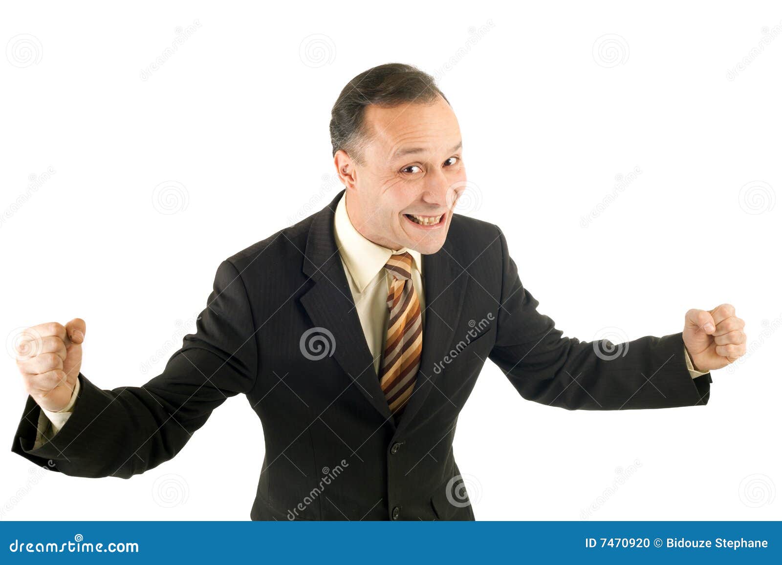 Victorious businessman stock photo. Image of caucasian - 7470920