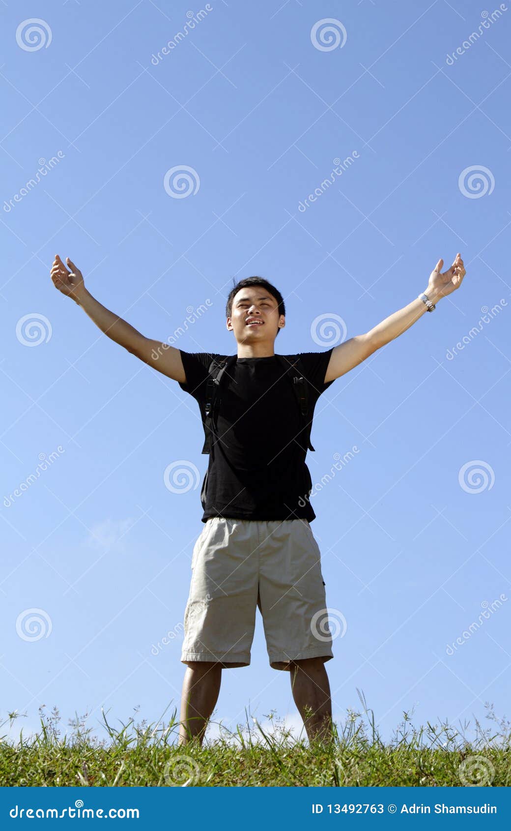 Victorious College Student stock image. Image of asian - 13492763