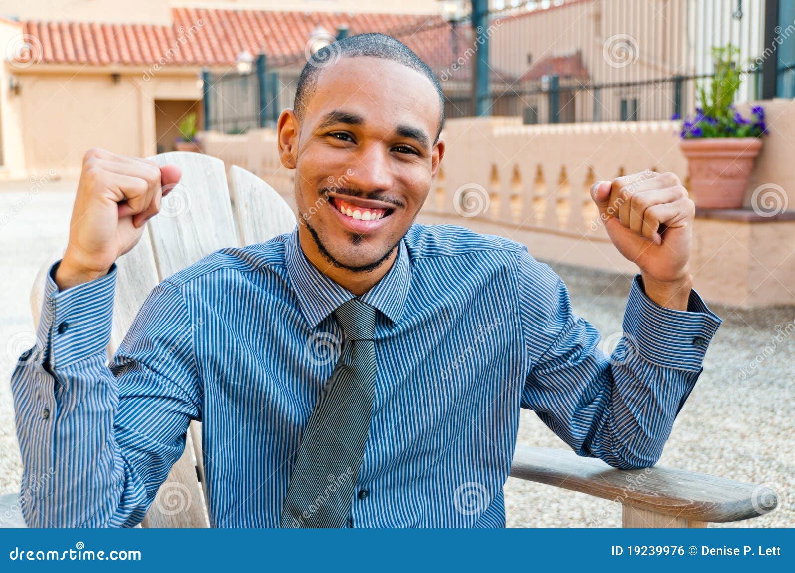 Victorious Young Professional Man Stock Photo - Image of compete ...