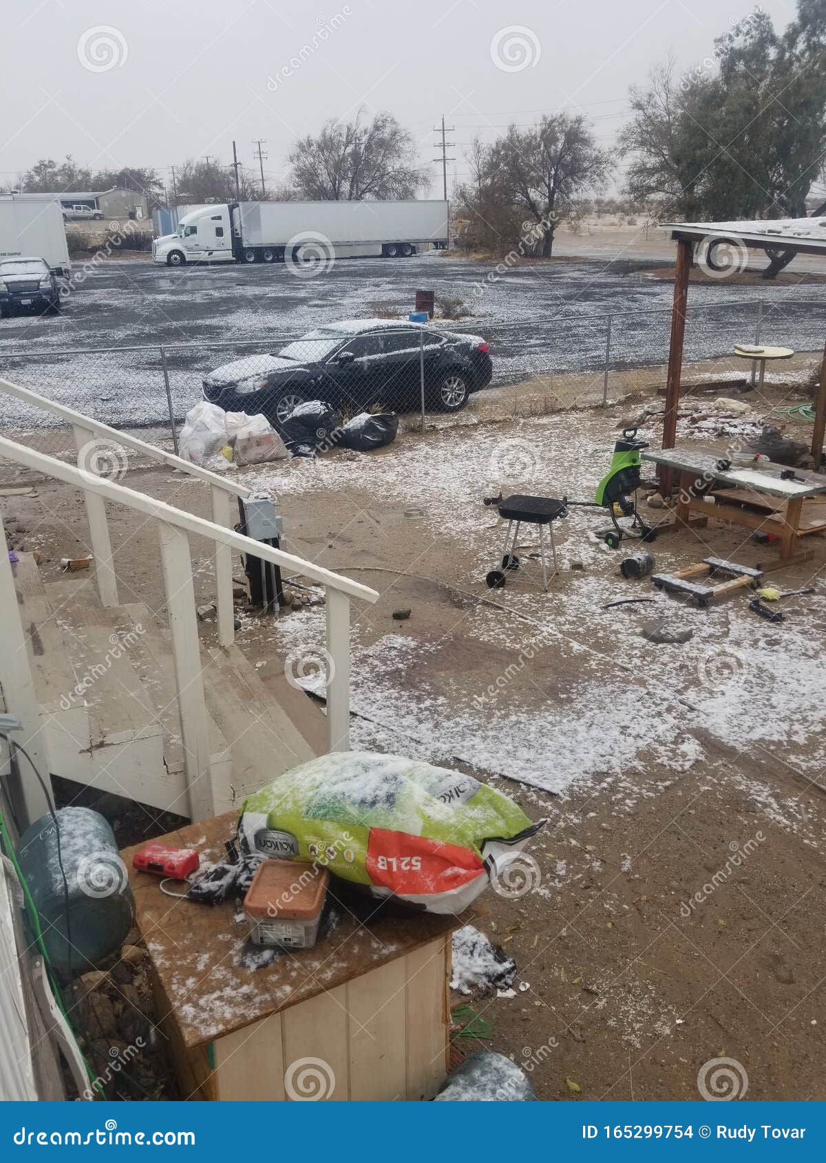 Victorville Snow Ice Cold White Editorial Stock Image - Image of cold ...