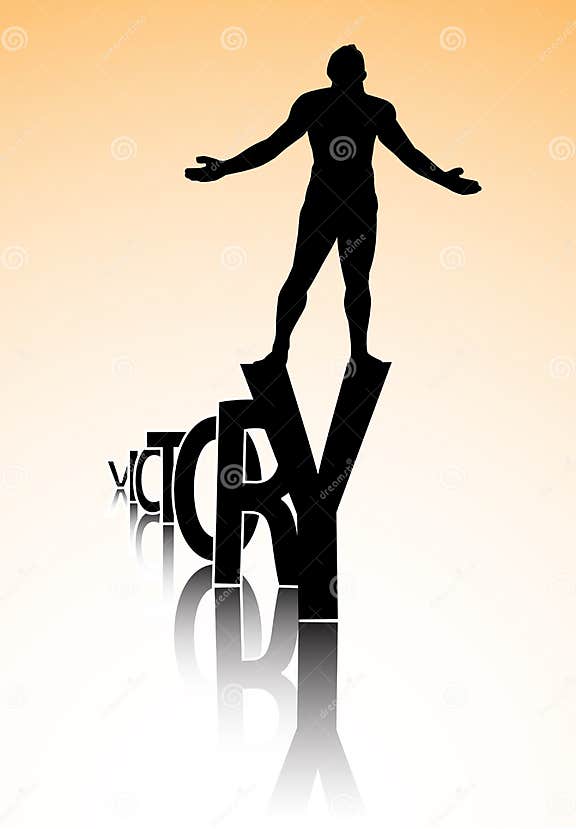 Victory stock vector. Illustration of happy, target, winner - 10141242