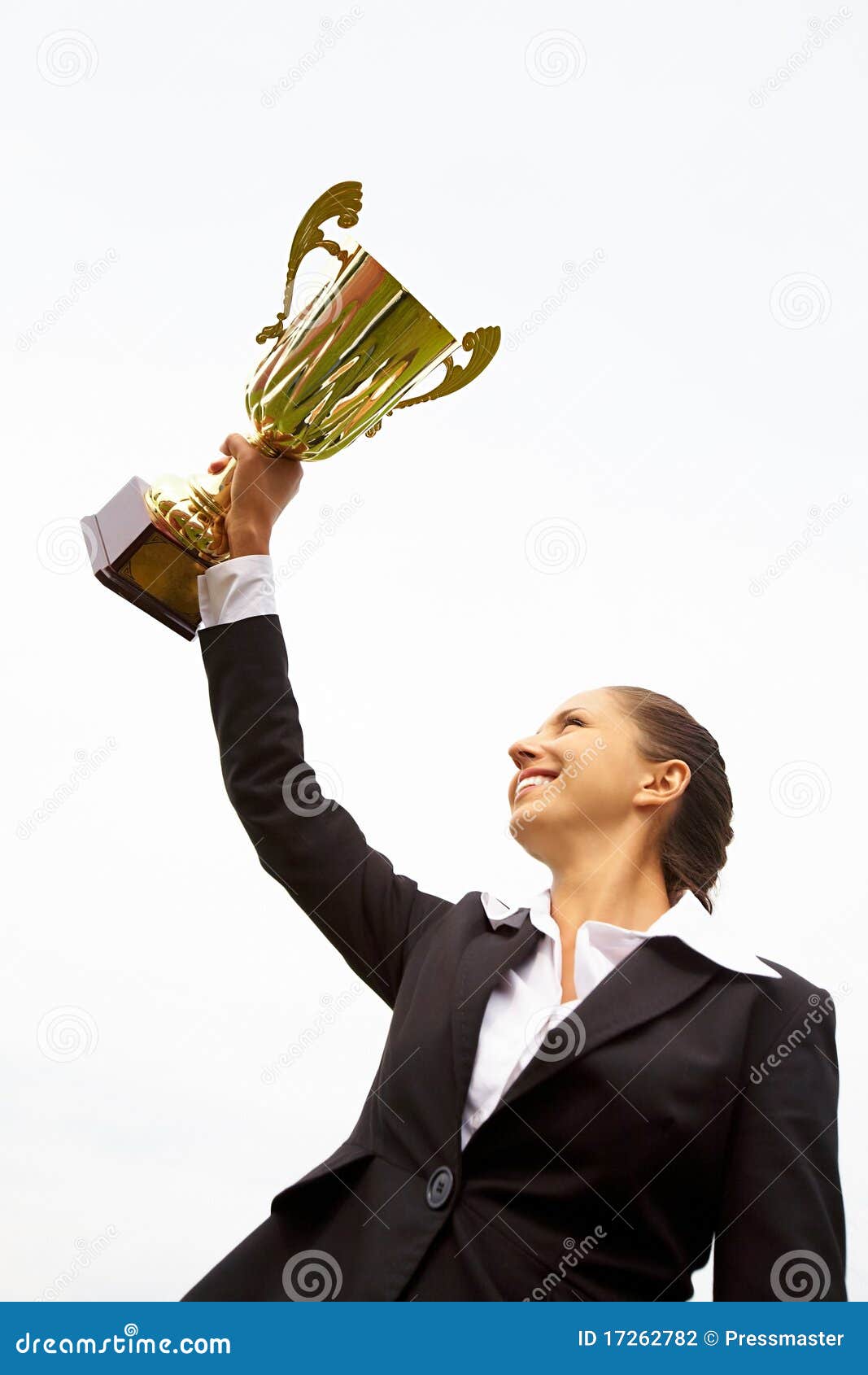 Victory stock photo. Image of single, female, pretty - 17262782