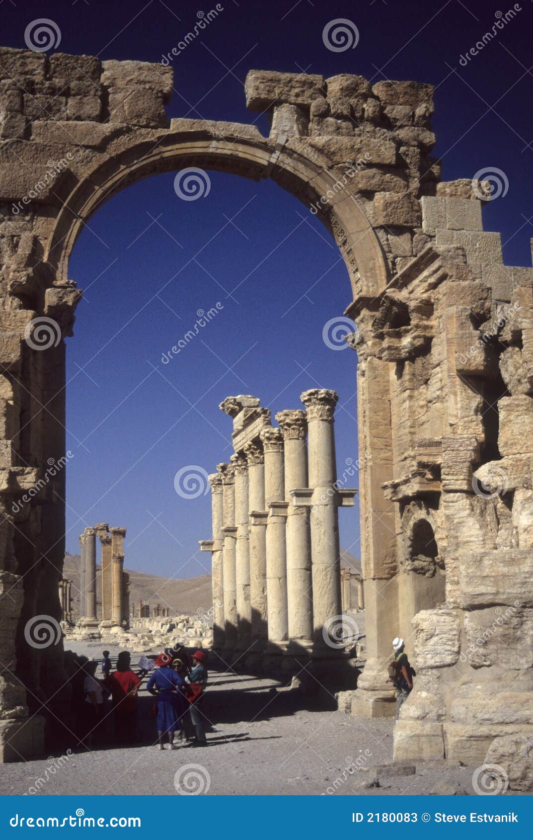 Victory Arch with Tour Group, Stock Image - Image of ruins, archaeology ...