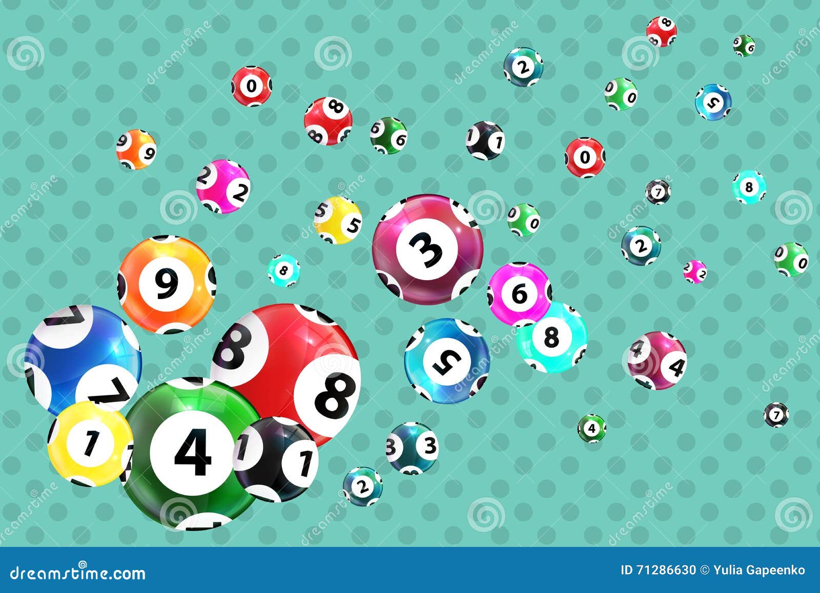 Victory Ball for the Game of Lottery. Jack Pot. Vector Illustration ...