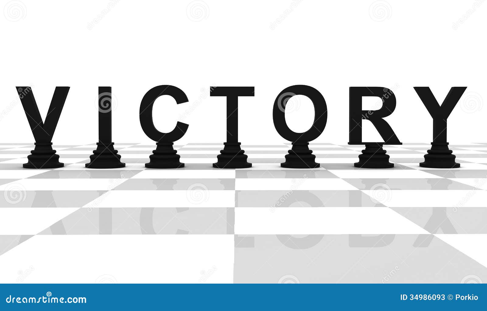 Victory Chess stock illustration. Illustration of mirror - 34986093