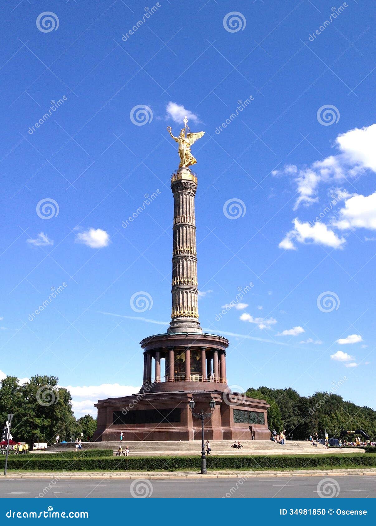 Victory Column in Berlin (Siegessaule) Stock Photo - Image of european ...