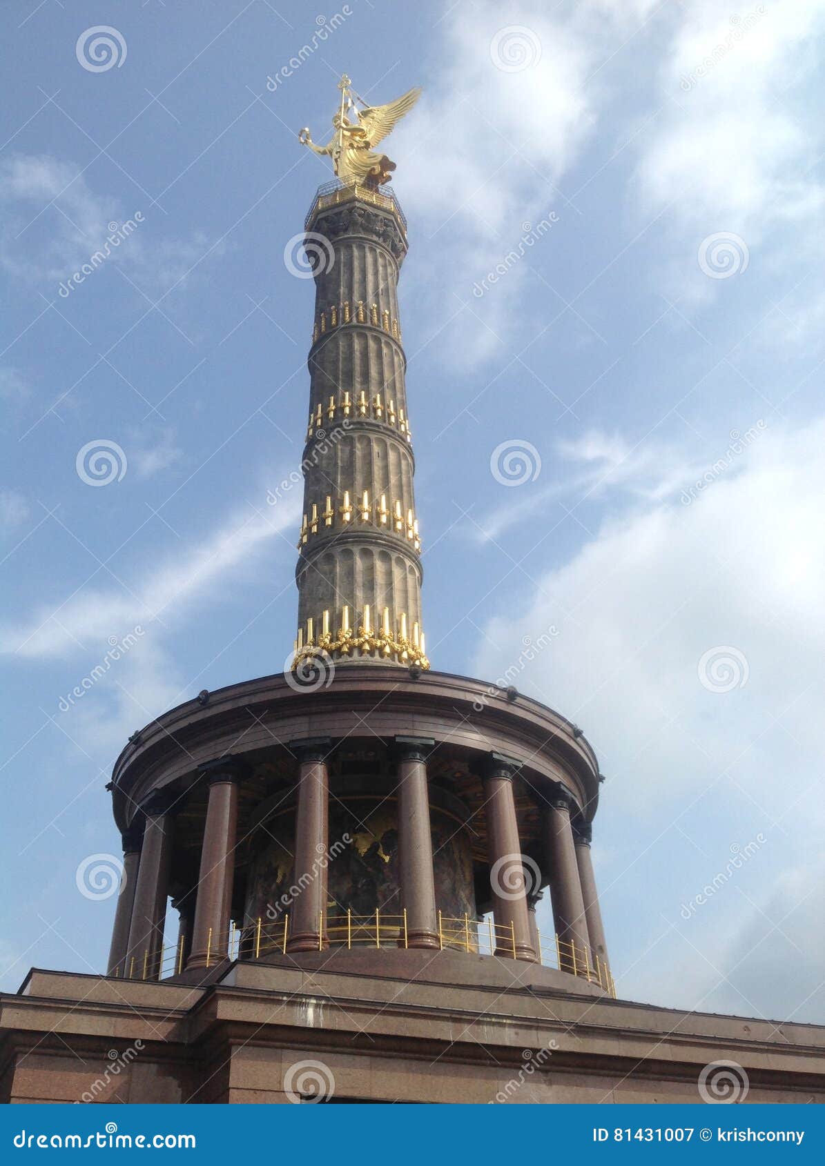 The Victory Column is a Monument in Berlin, Germany. Stock Image ...