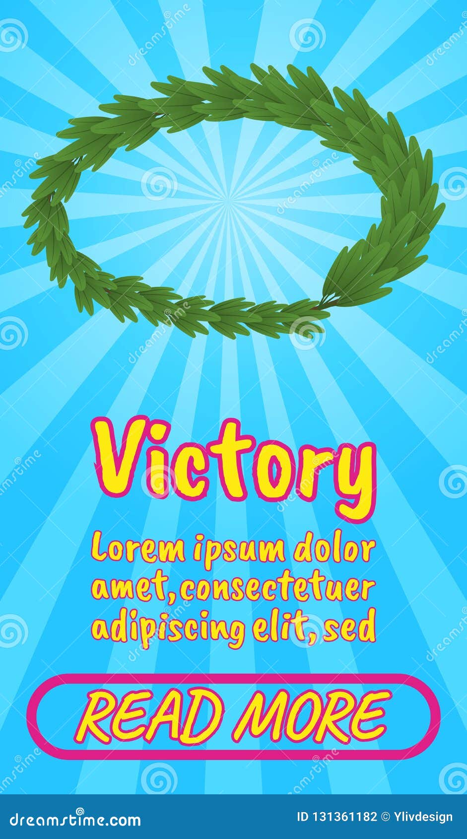 Victory Concept Banner, Comics Isometric Style Stock Vector ...