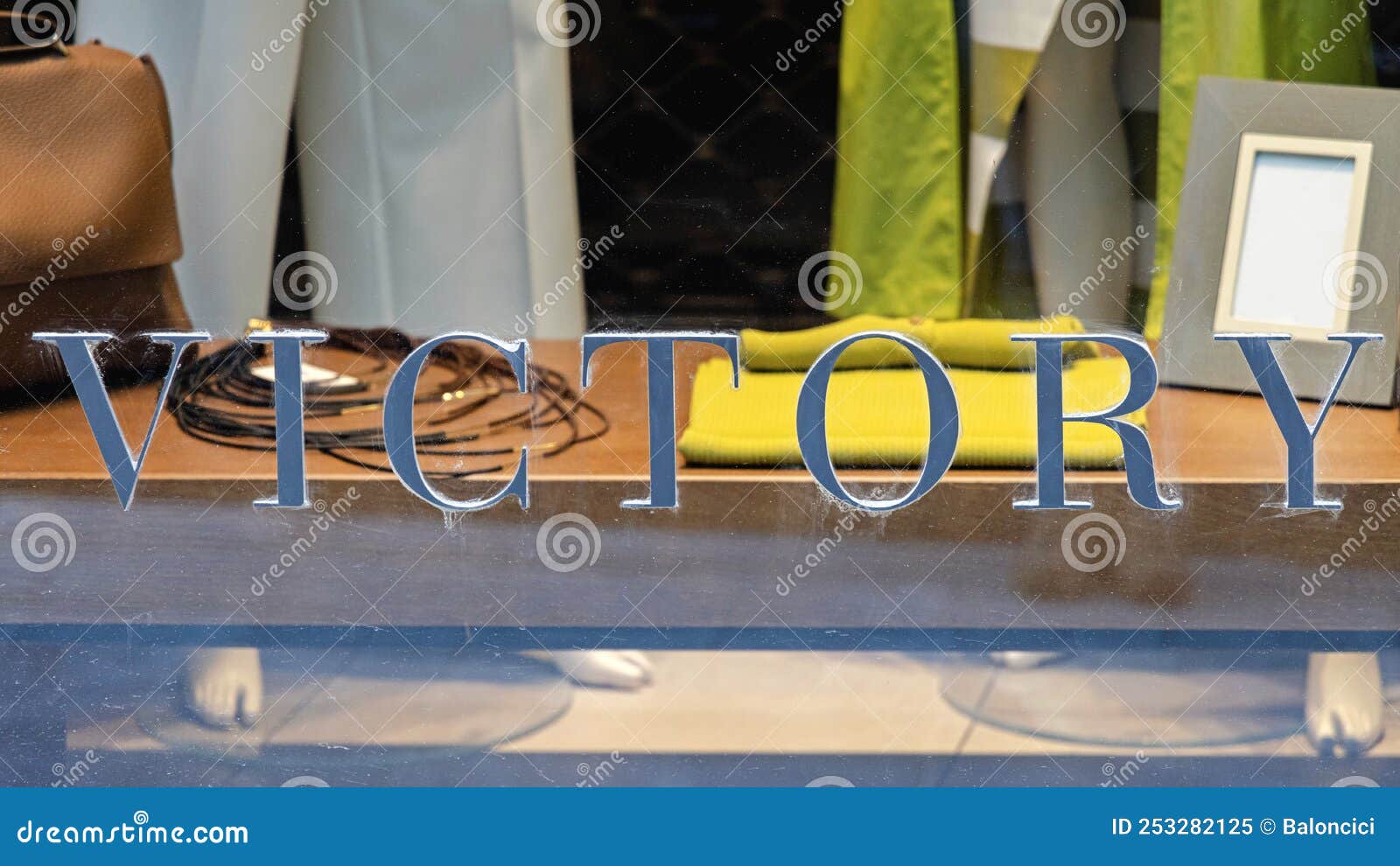 Victory 3d Sign stock image. Image of metal, front, symbol - 253282125