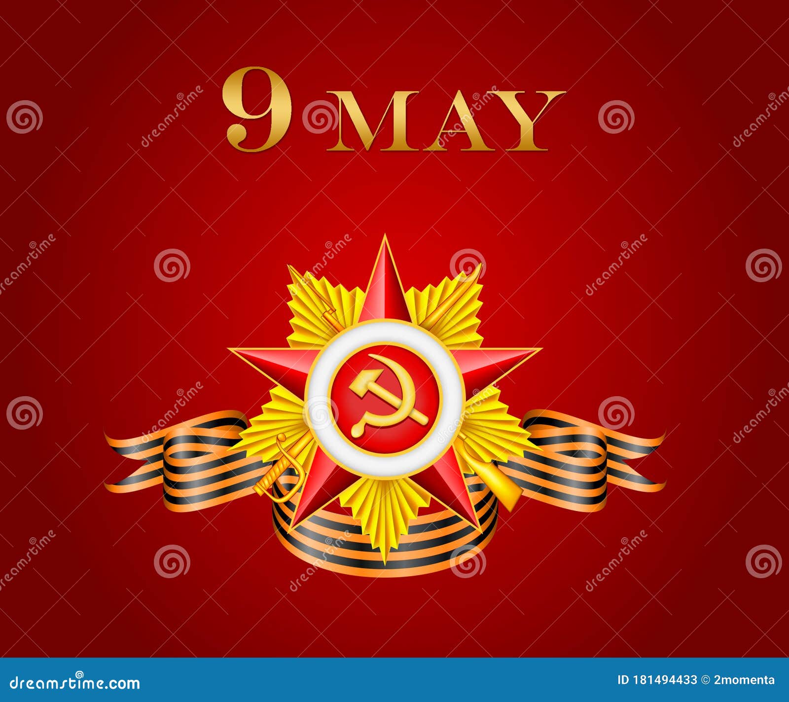 Victory day greeting card stock illustration. Illustration of postcard ...