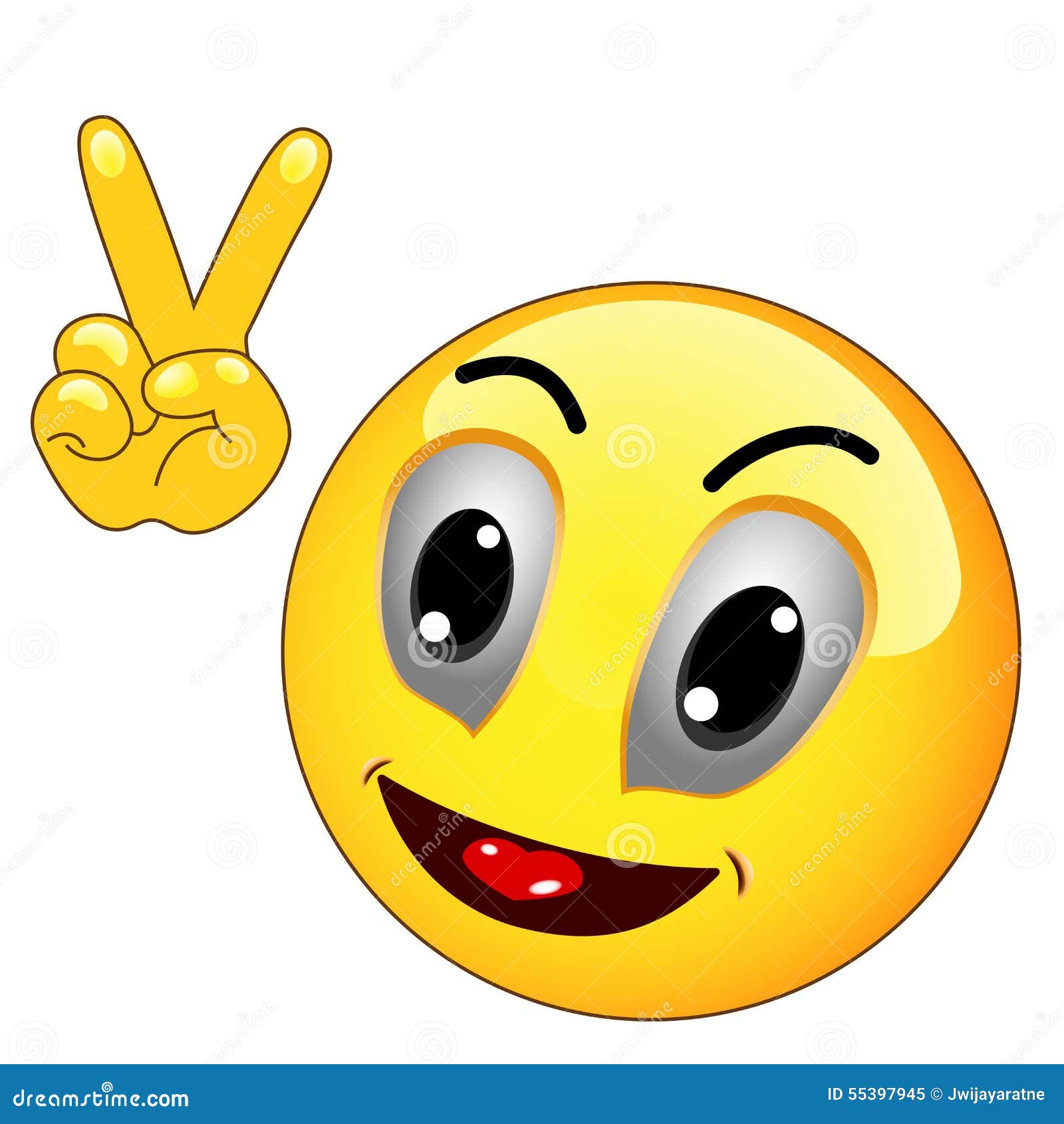 Victory Emoticon Stock Vector - Image: 55397945