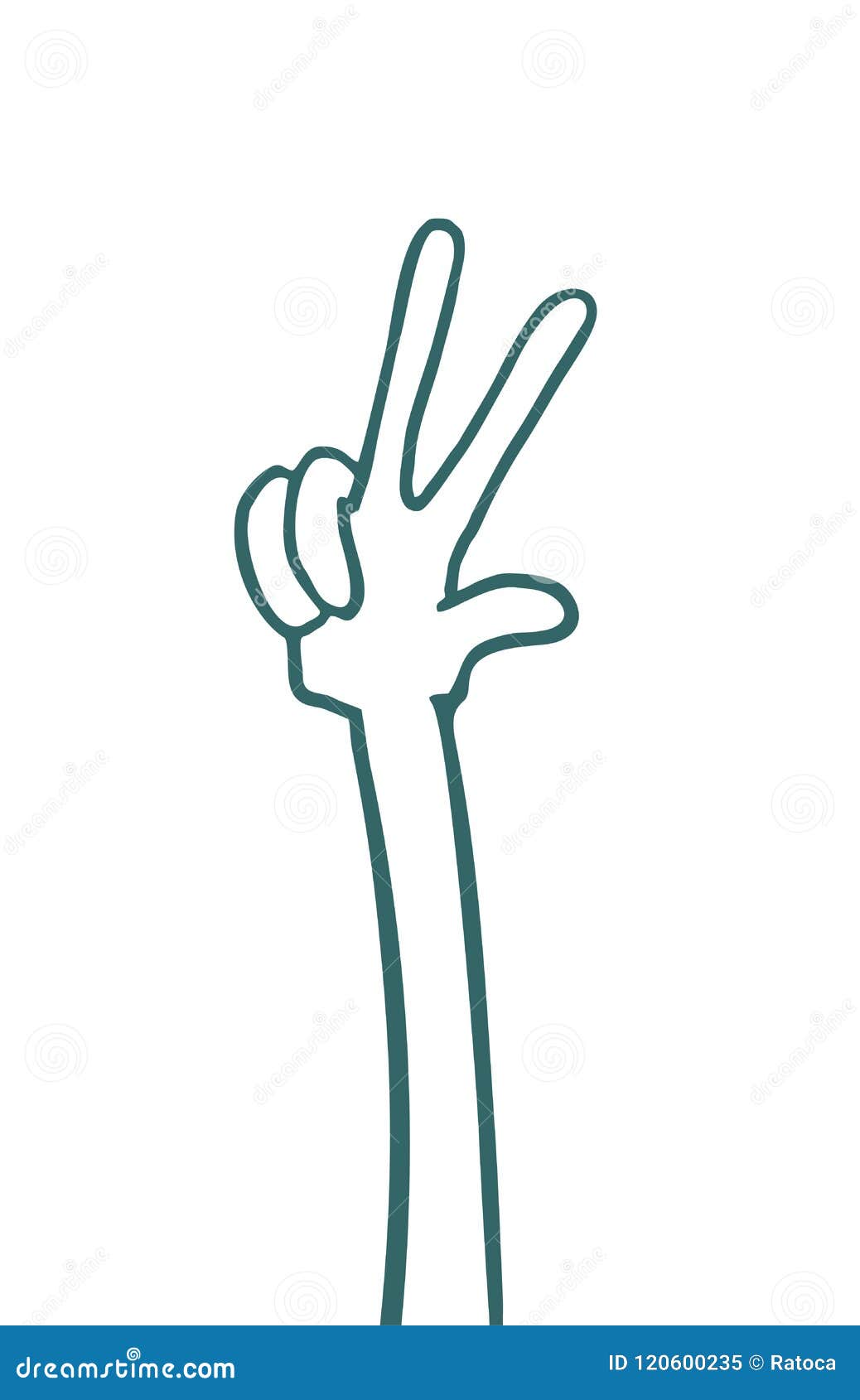 Victory expression draw stock vector. Illustration of vector - 120600235