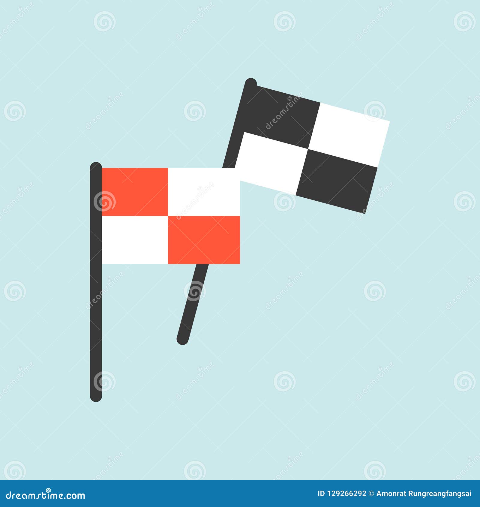 Victory Flag Flat Icon Soccer and Racing Related Stock Vector ...