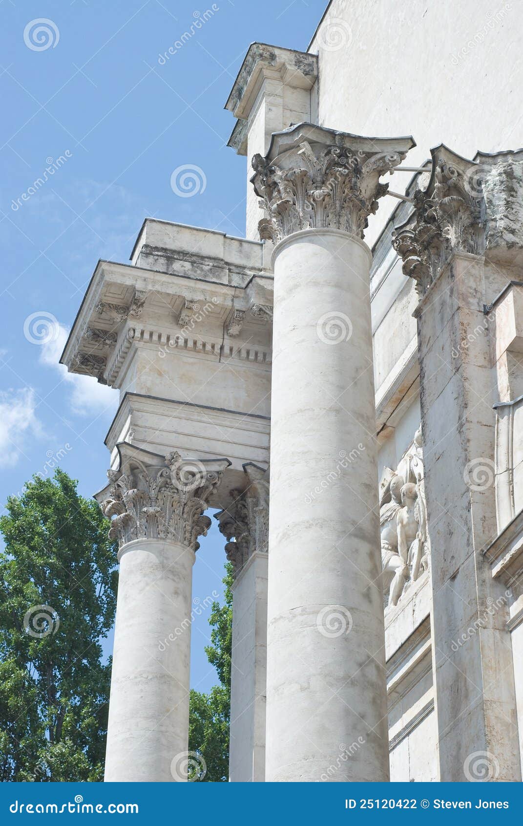Victory Gate in Classical Architecture Stock Photo - Image of pillar ...