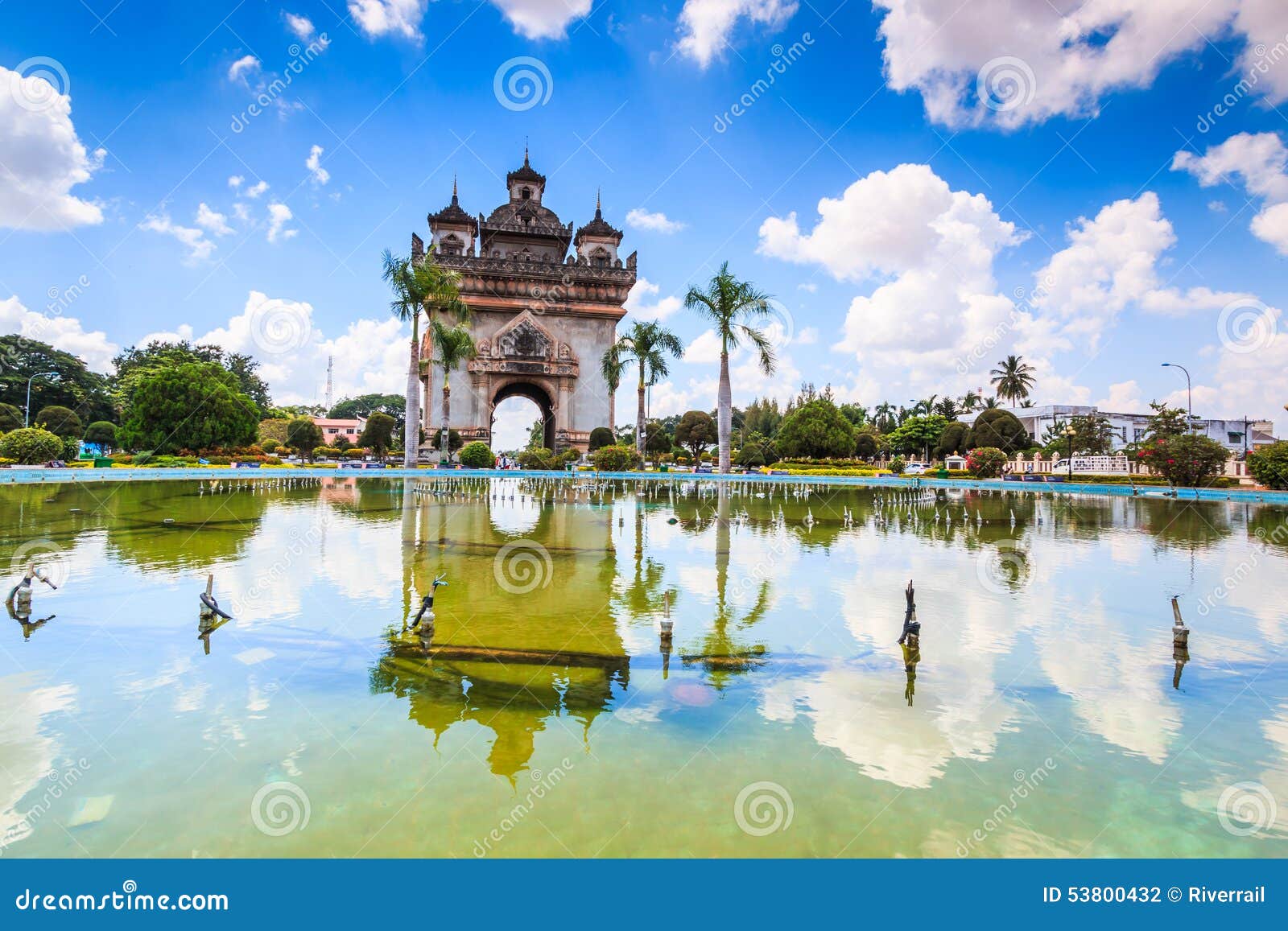 Victory Gate or Gate of Triumph in Laos Stock Photo - Image of asia ...