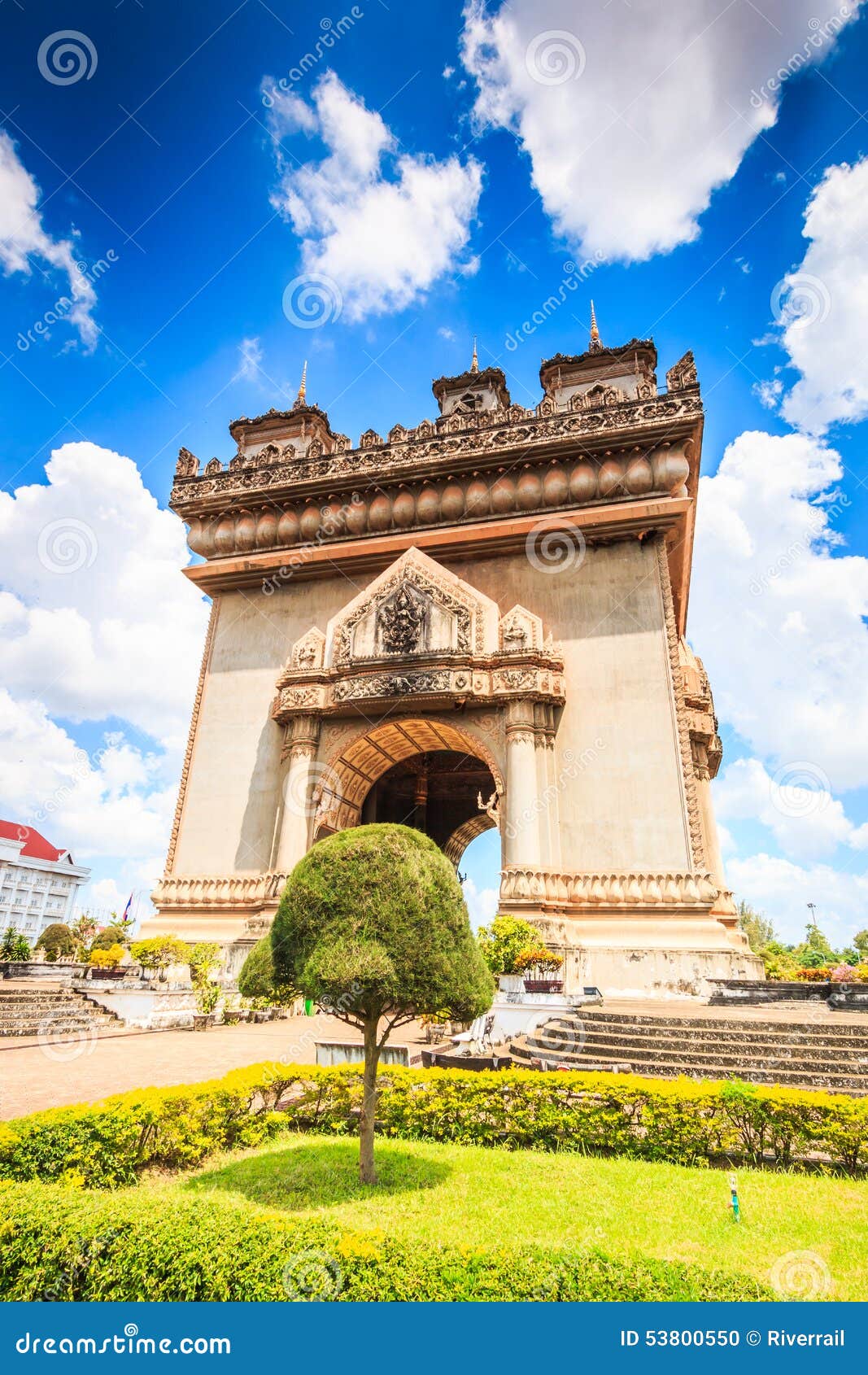 Victory Gate or Gate of Triumph in Laos Stock Photo - Image of arch ...
