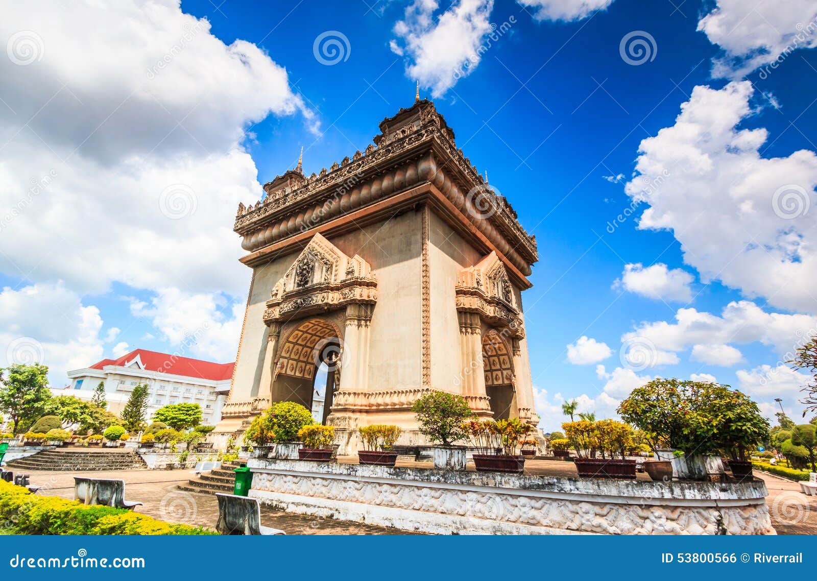 Victory Gate or Gate of Triumph in Laos Stock Photo - Image of east ...