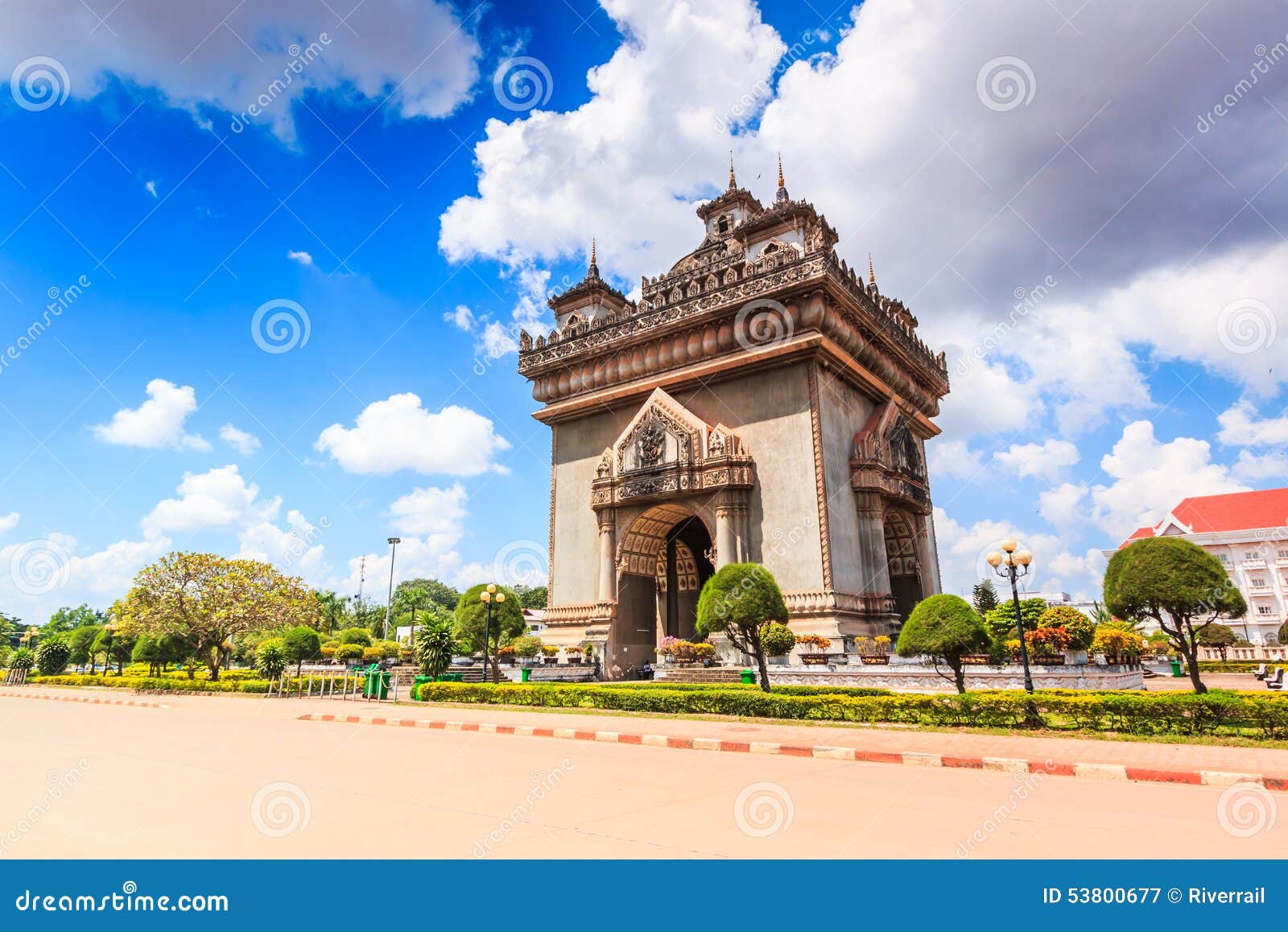 Victory Gate or Gate of Triumph in Laos Stock Image - Image of city ...