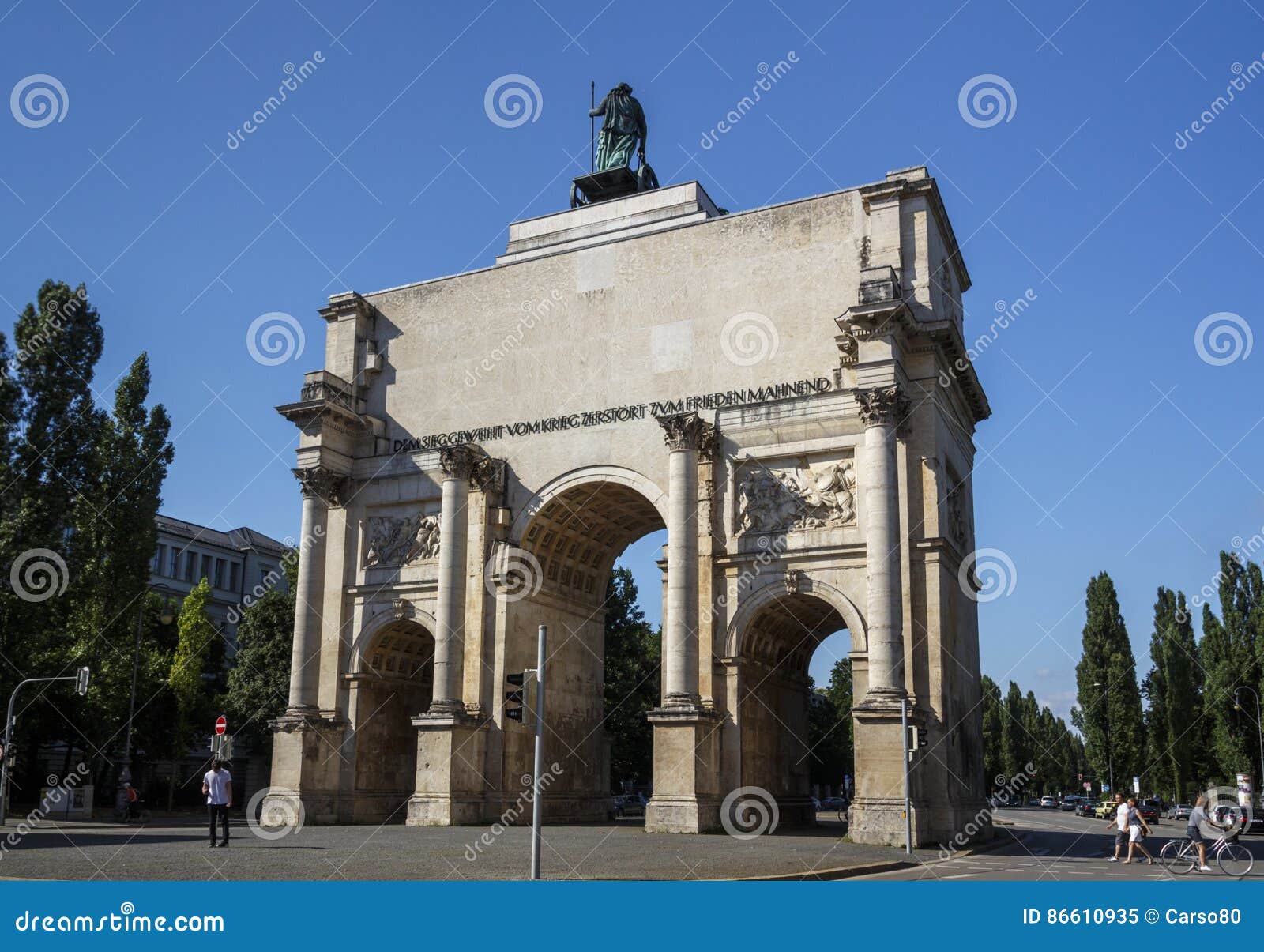Victory Gate Siegestor a Monaco Di Baviera, Germania, 2015 Immagine ...