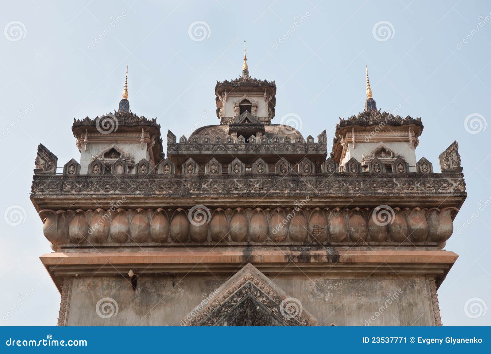 Victory Gate of Vientiane stock image. Image of symbol - 23537771