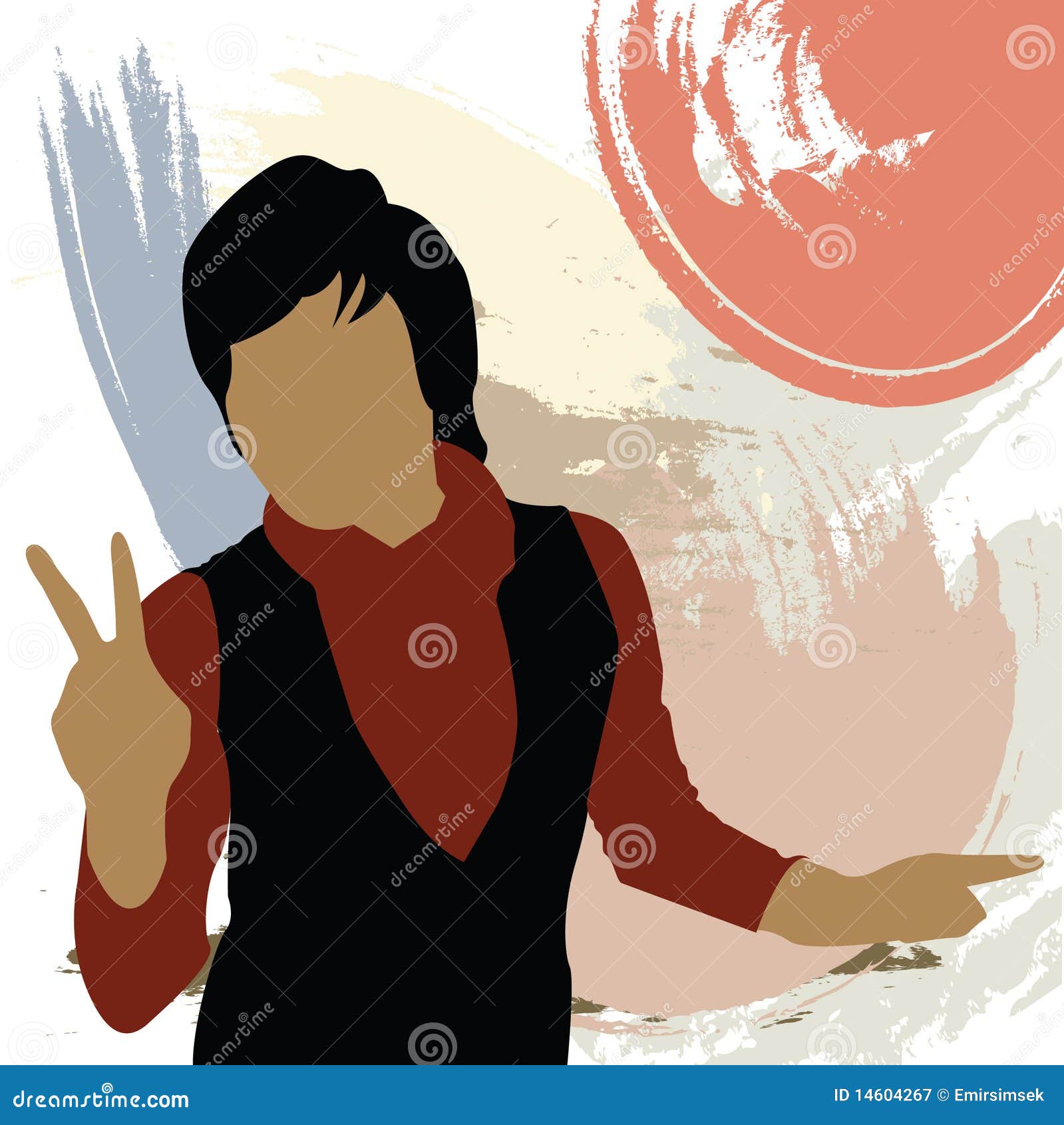 Victory Hand stock vector. Illustration of communicate - 14604267