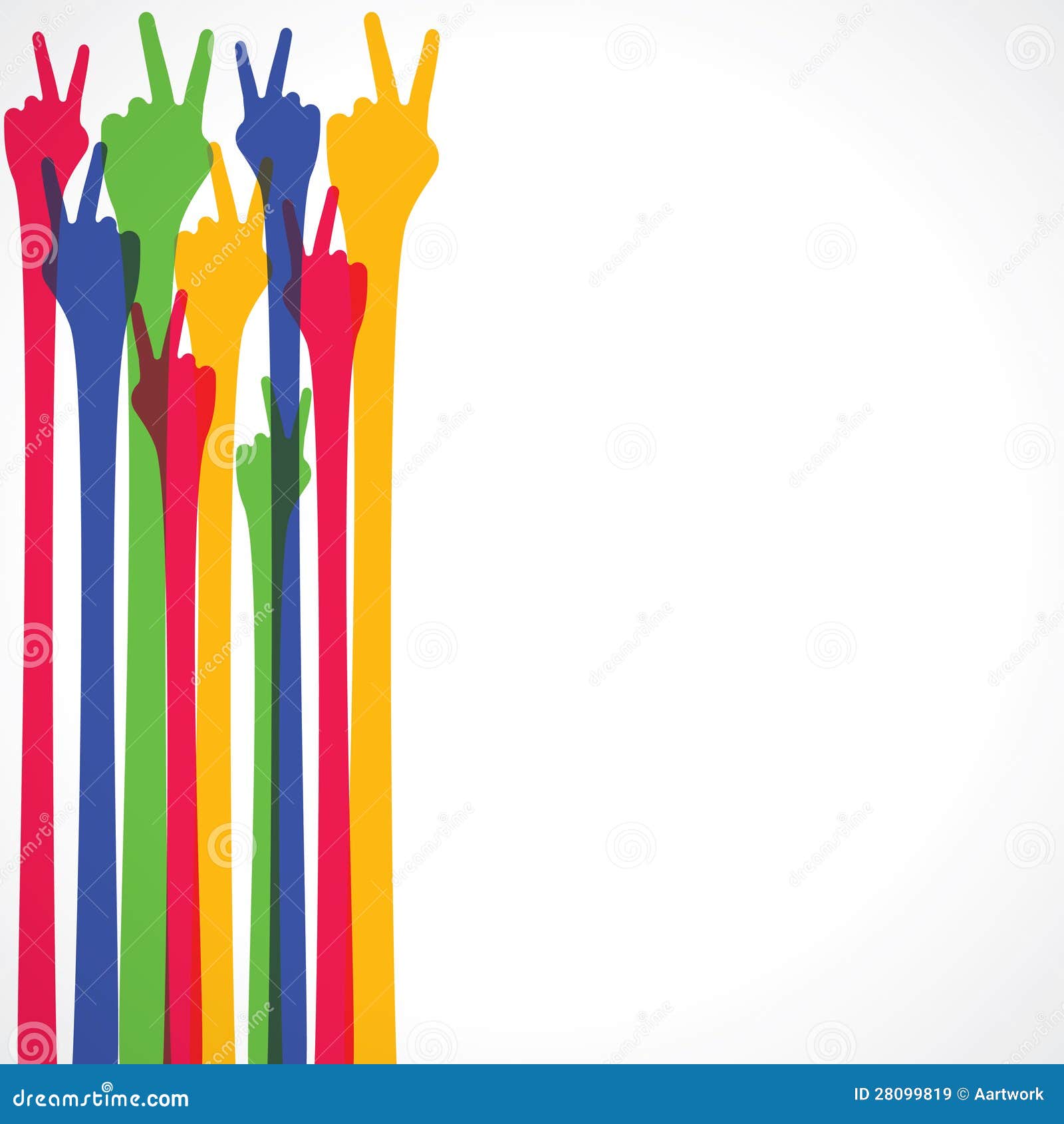 Victory Hand Symbol Silhouette Vector Illustration | CartoonDealer.com ...