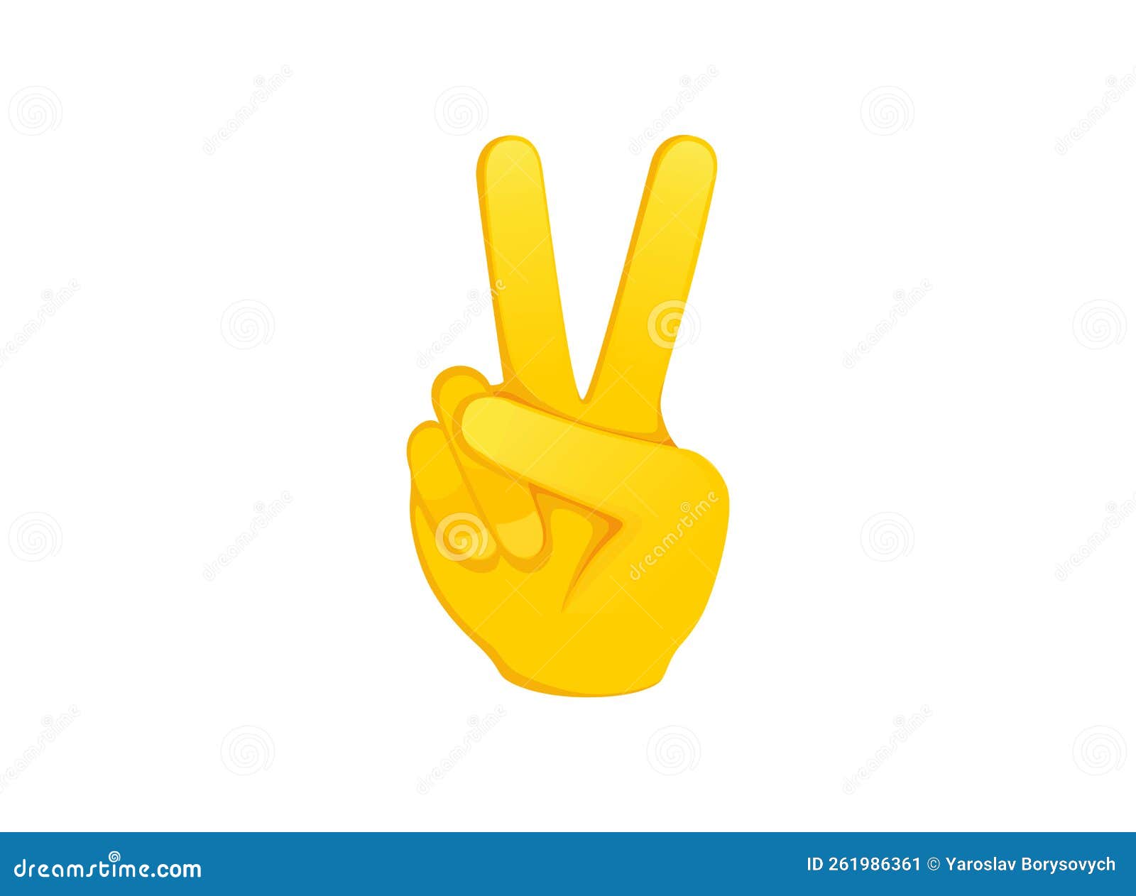 Victory Hand Icon. Hand Gesture Emoji Vector Stock Vector ...