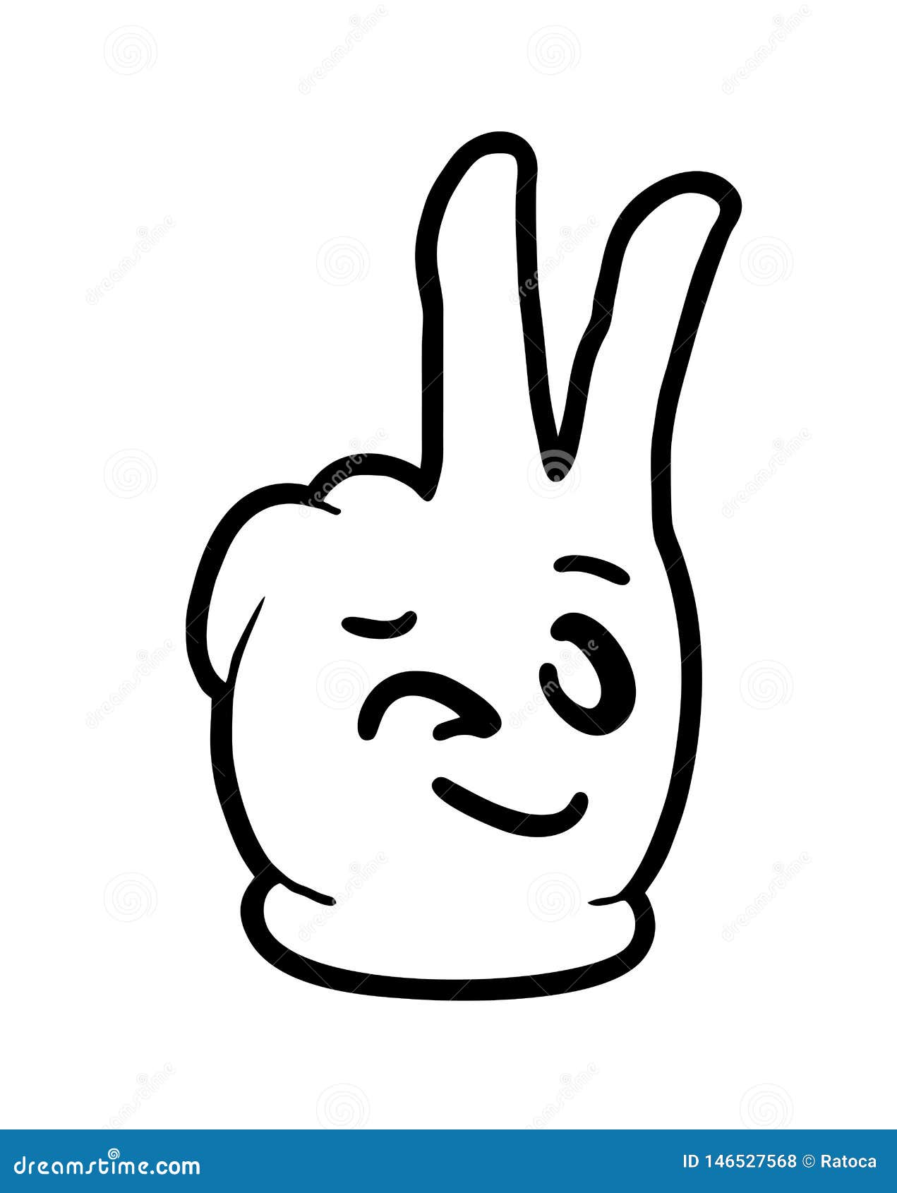 Victory hand symbol stock vector. Illustration of secret - 146527568