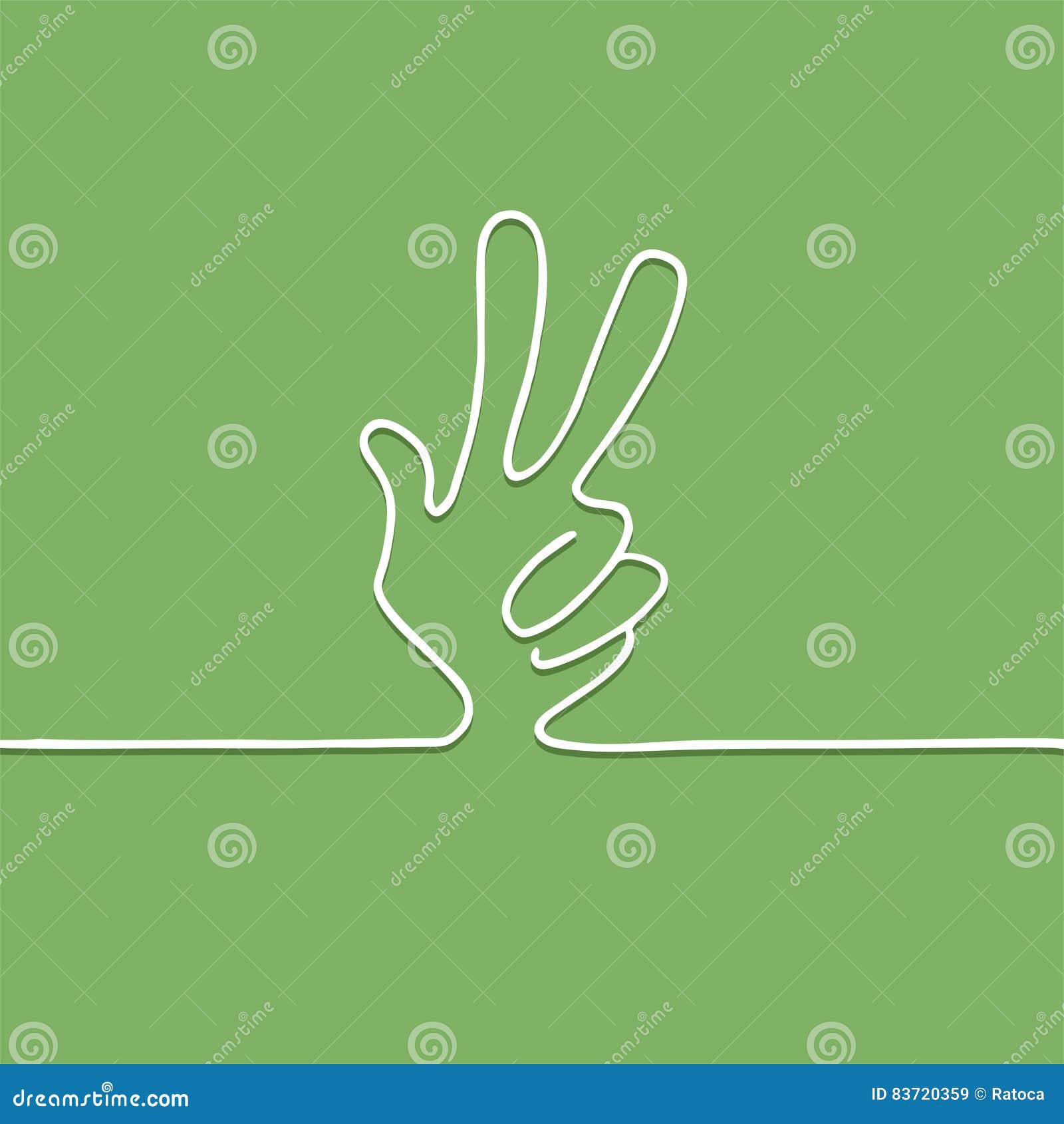 Victory hand symbol stock vector. Illustration of finger - 83720359