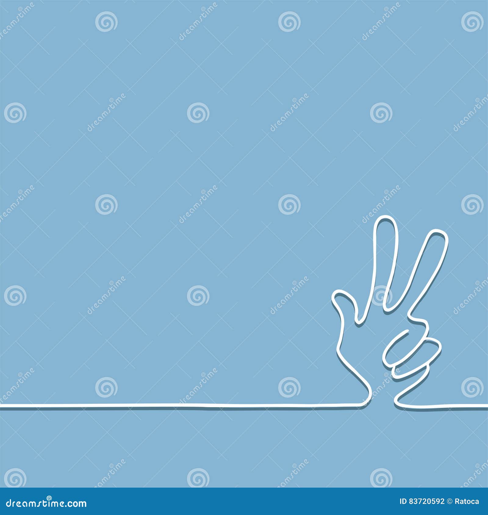 Victory hand symbol stock vector. Illustration of freedom - 83720592