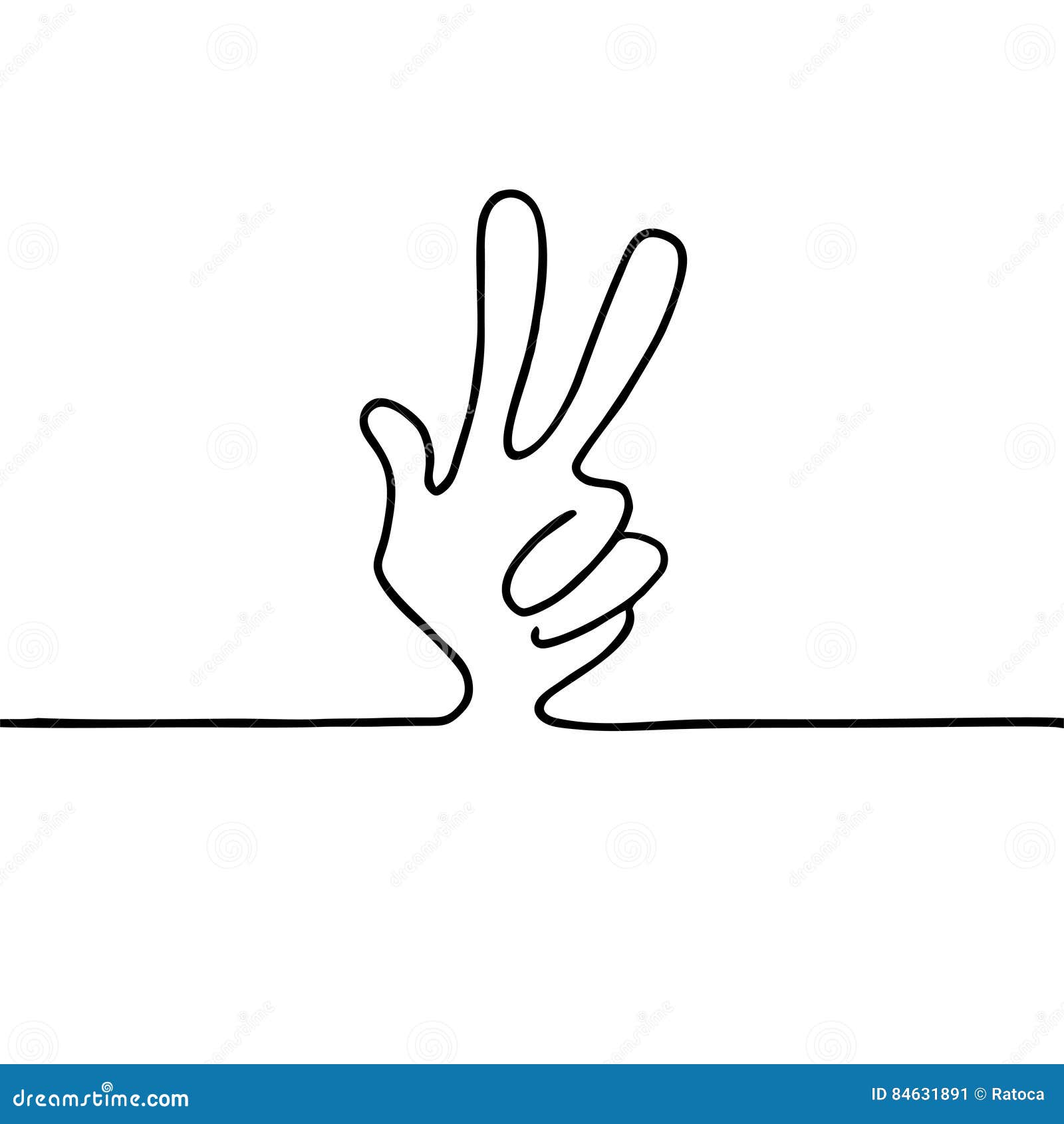 Victory hand symbol stock vector. Illustration of sign - 84631891