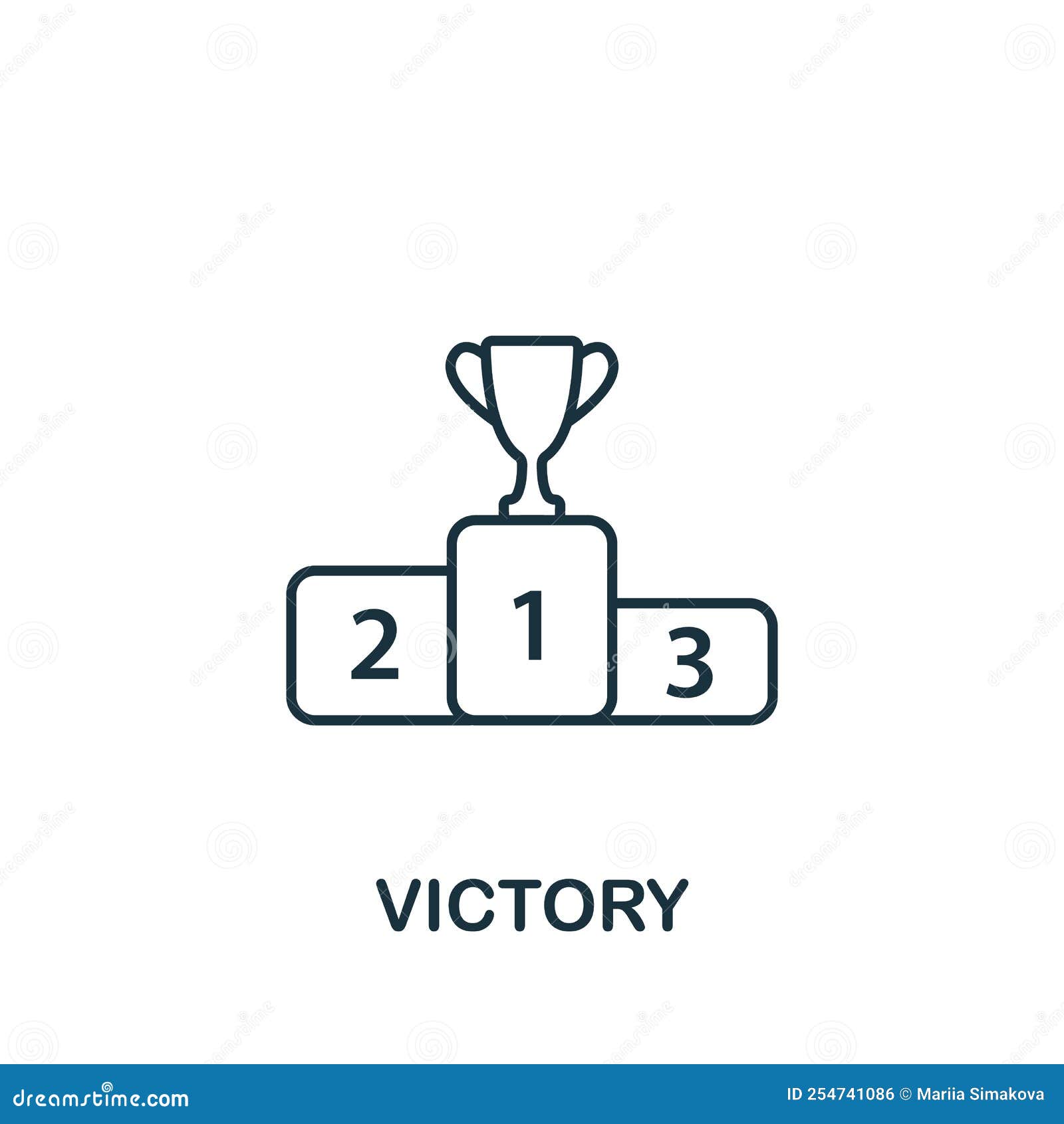 Victory Icon. Line Simple Success Icon for Templates, Web Design and ...