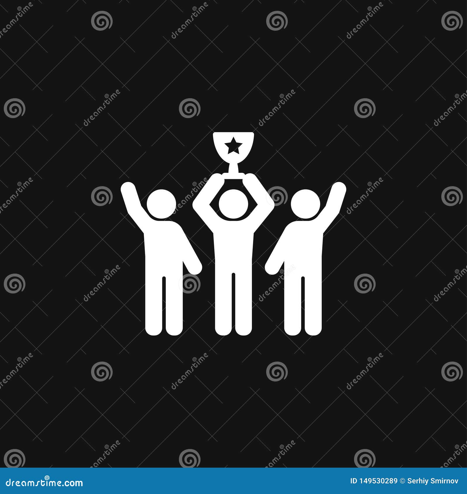 Victory Icon Vector Sign Symbol for Design Stock Illustration ...