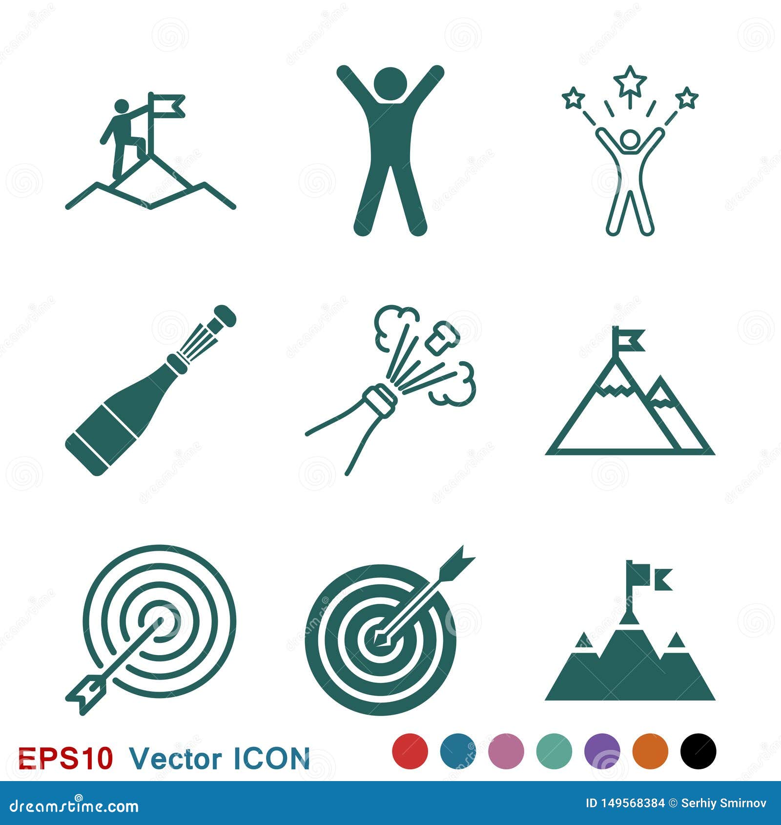 Victory Icon Vector Sign Symbol for Design Stock Illustration ...