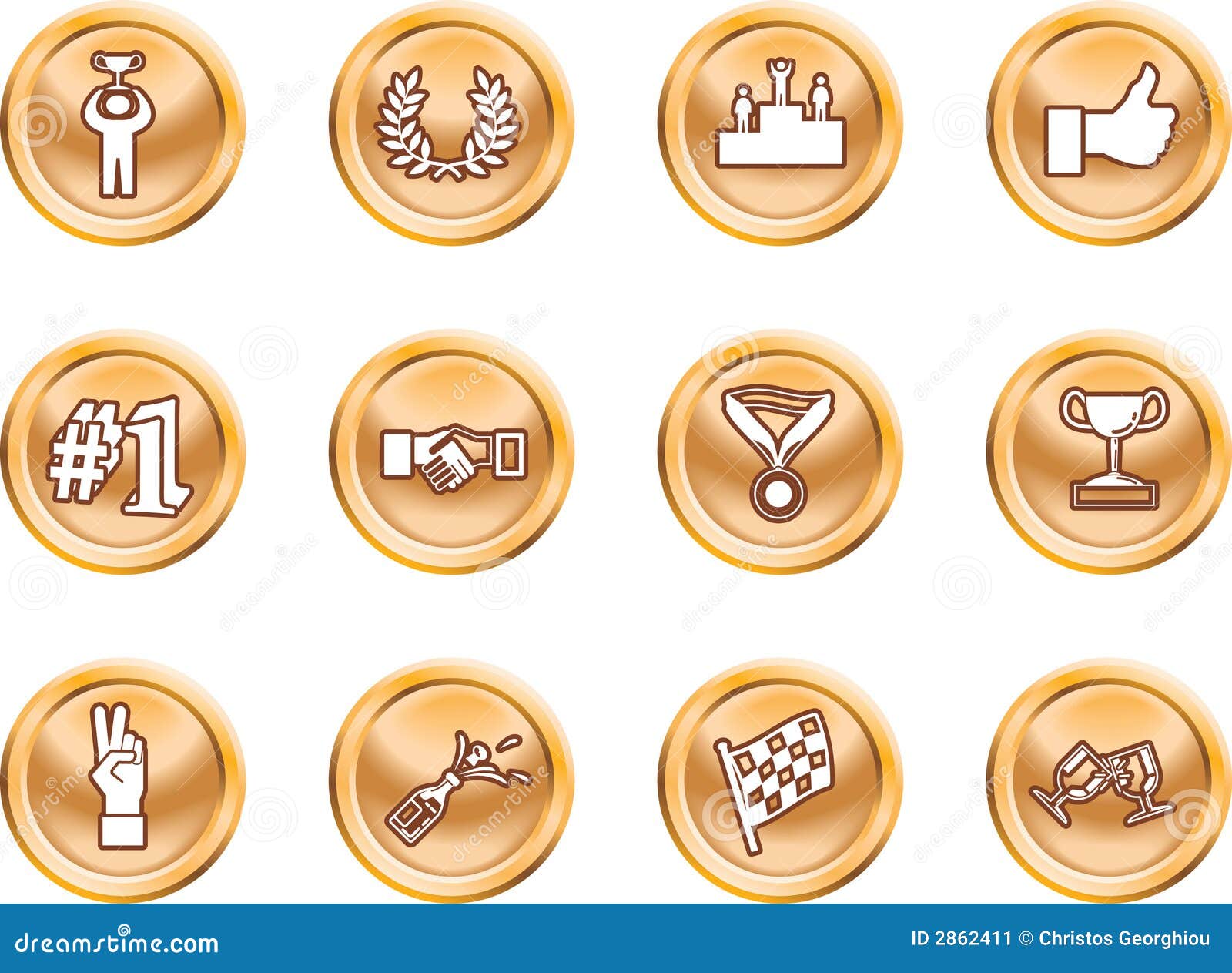 Victory Icons stock vector. Illustration of concept, peak - 2862411