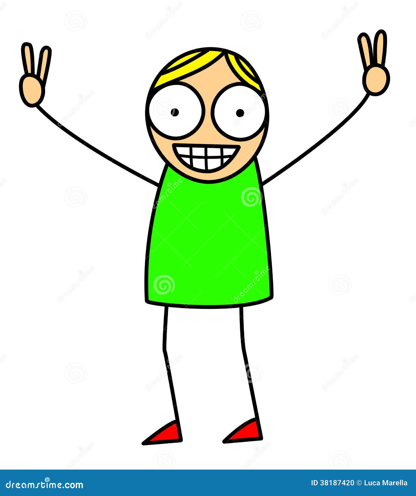 Victory kid stock illustration. Illustration of cartoon - 38187420