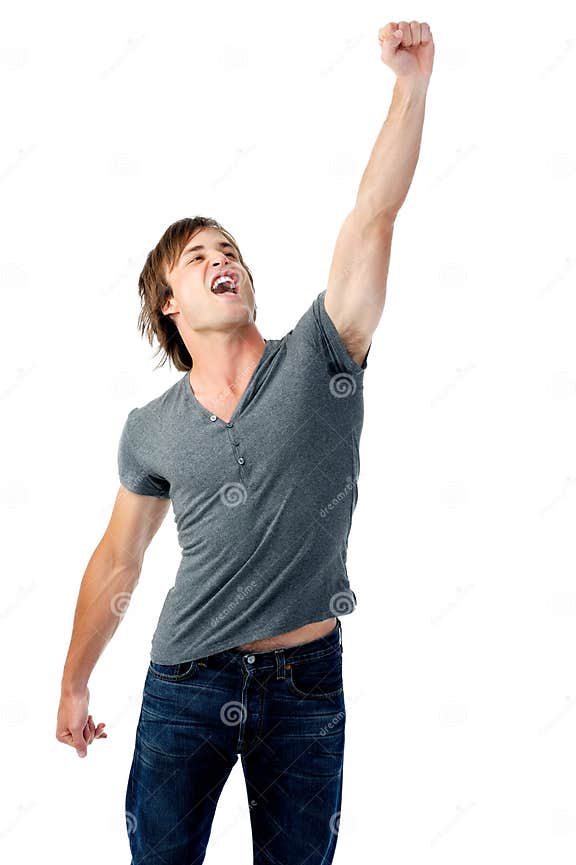 Victory man celbrating stock photo. Image of portrait - 22774862
