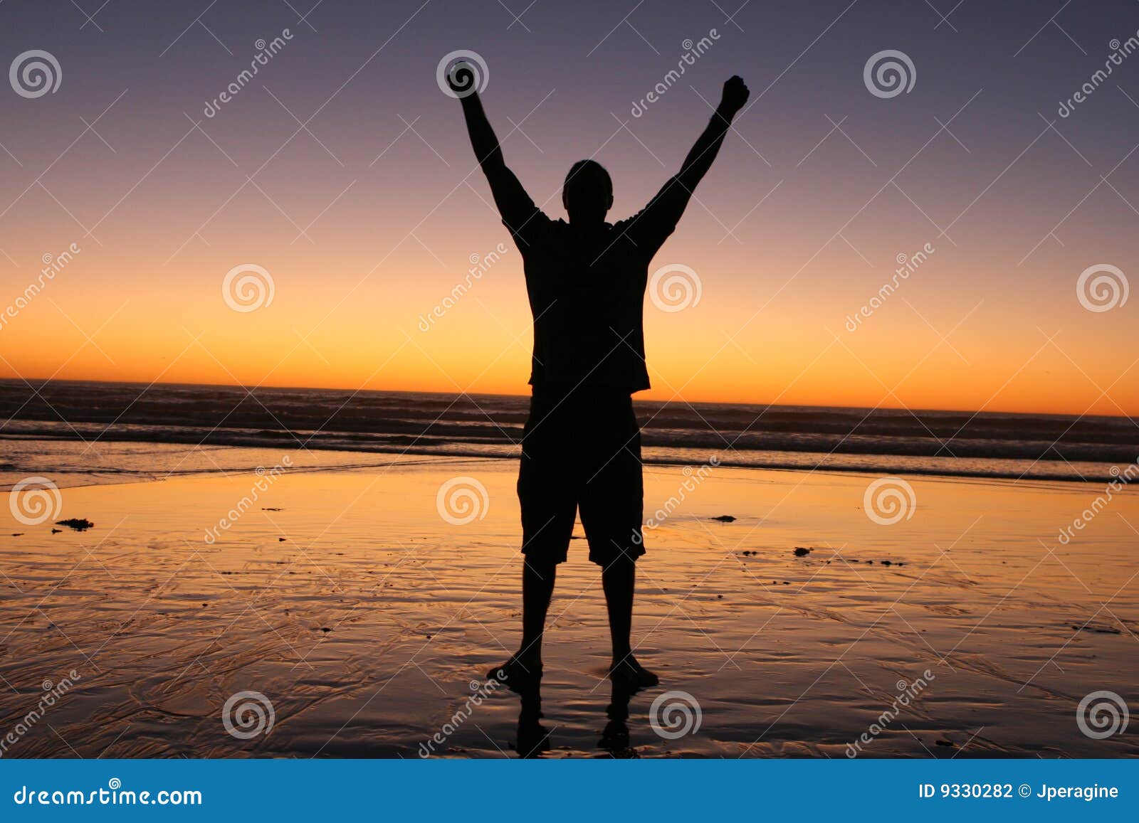 Victory Man in Sunset stock photo. Image of still, models - 9330282