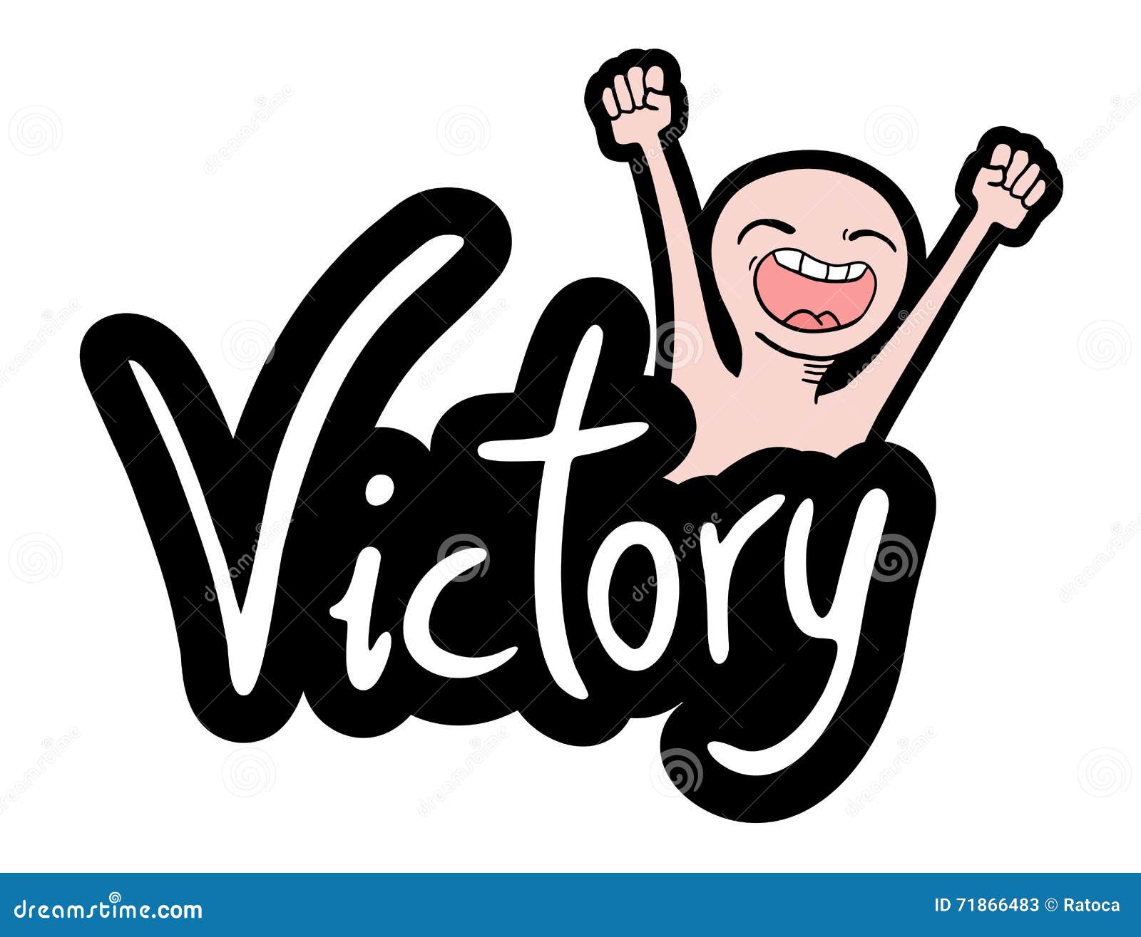 Victory message stock vector. Illustration of celebrate - 71866483