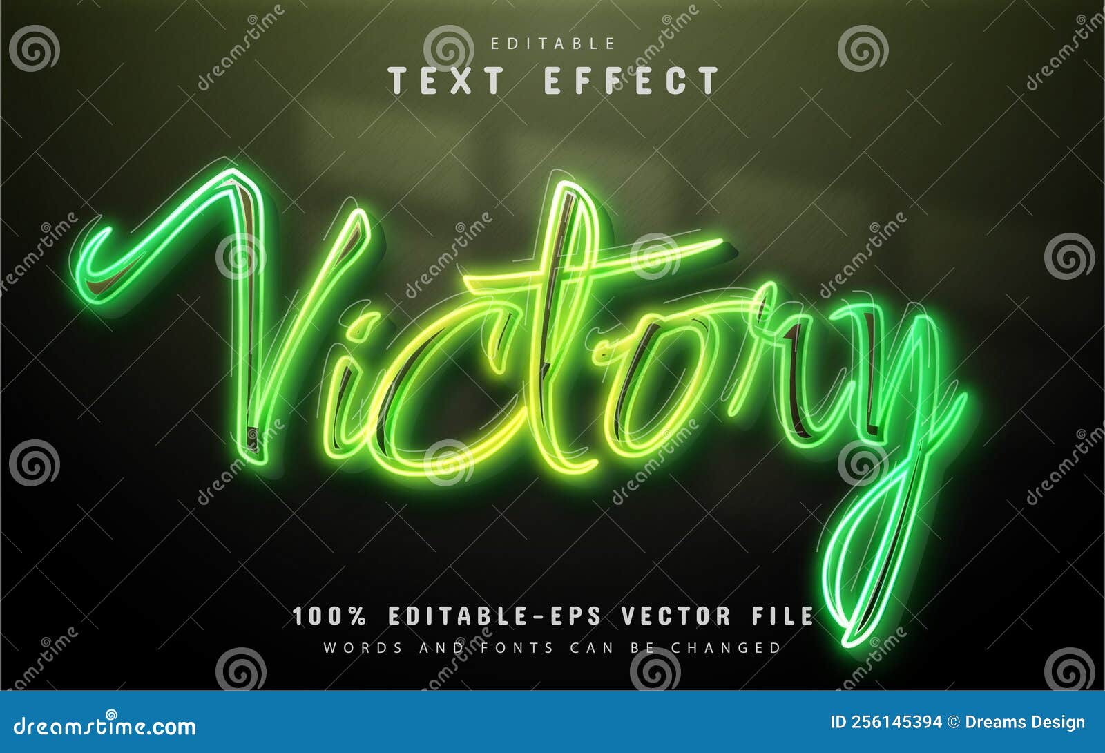 Victory Neon Banner, Light Signboard. Stock Photo | CartoonDealer.com ...